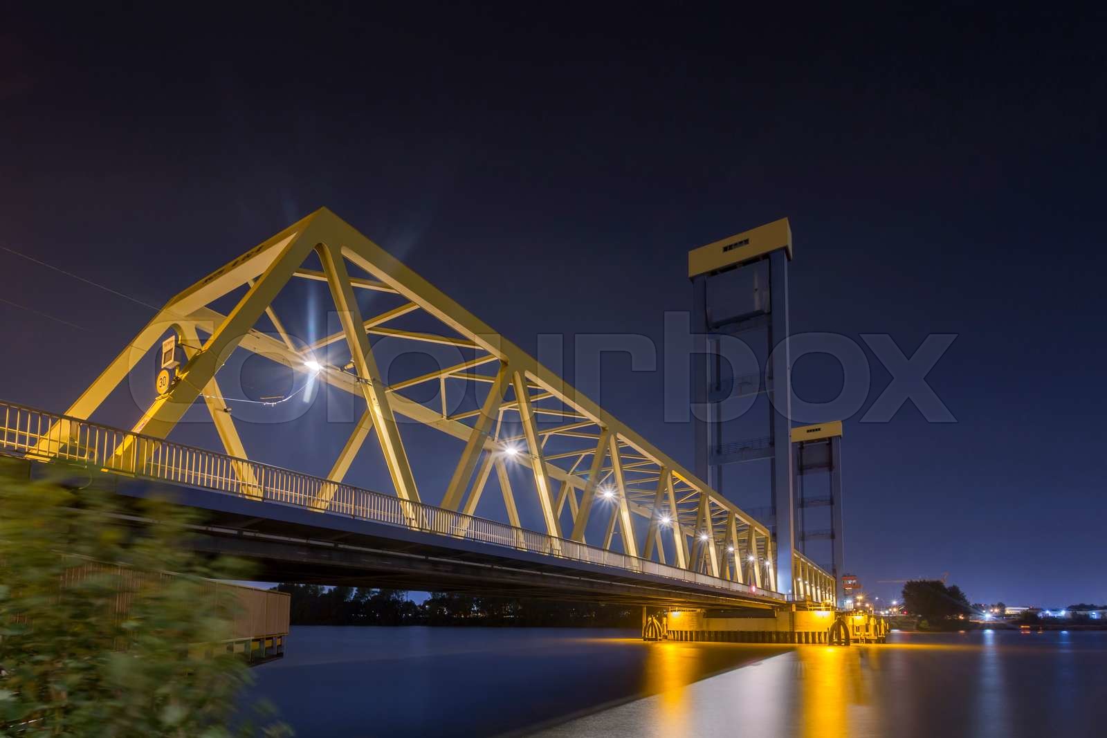 Blue Yellow Bridge | Stock image | Colourbox