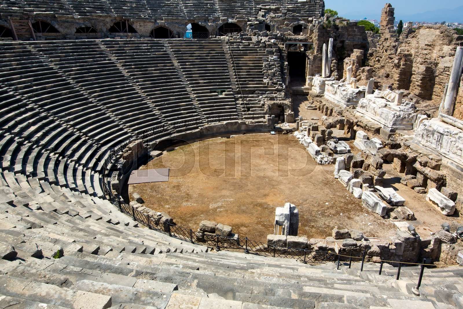 amphitheater, stufen, außen- | Stock Bild | Colourbox