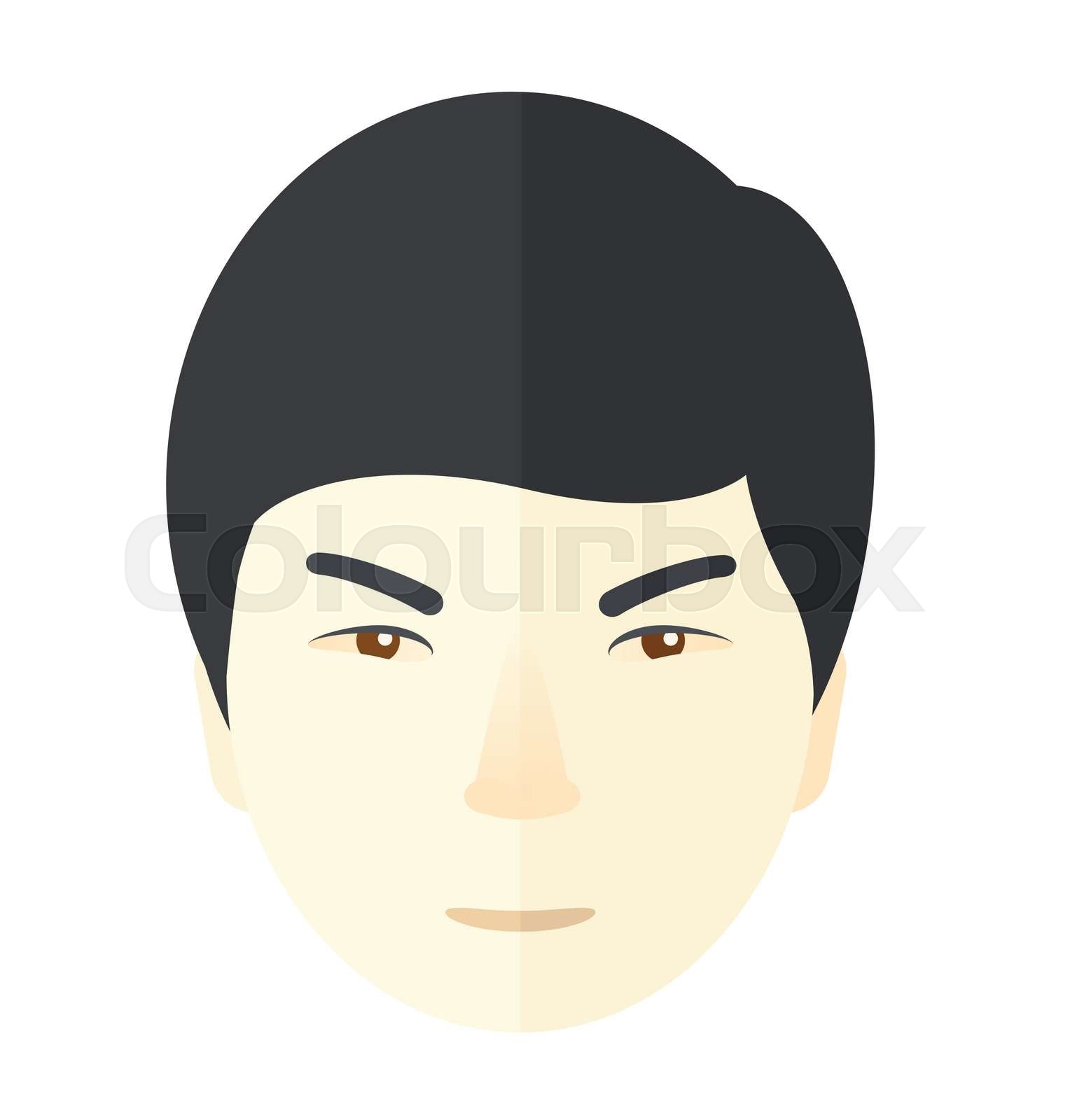 Angry japanese guy. | Stock vector | Colourbox