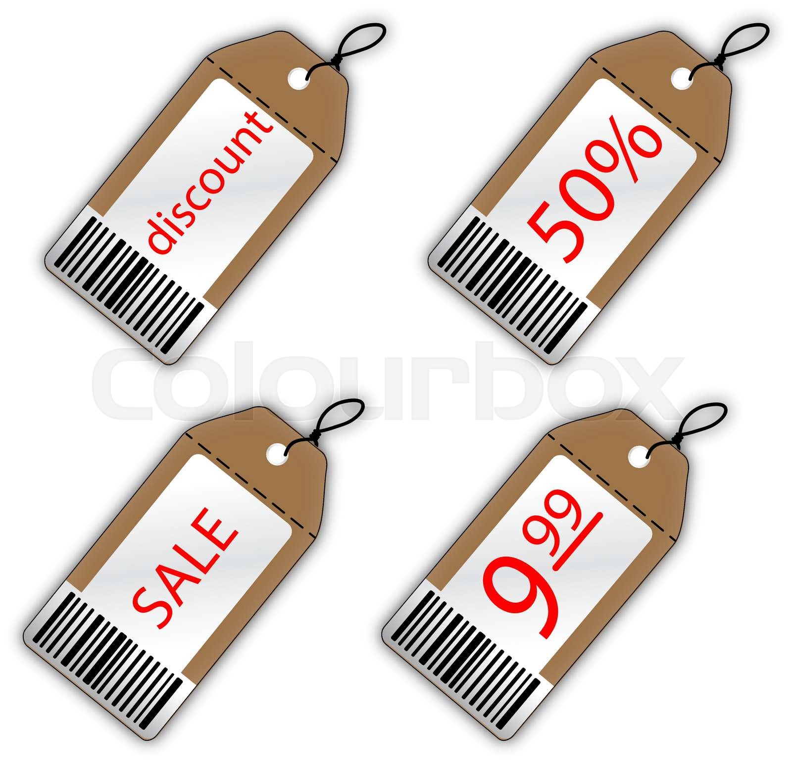 Set of cardboard label | Stock vector | Colourbox