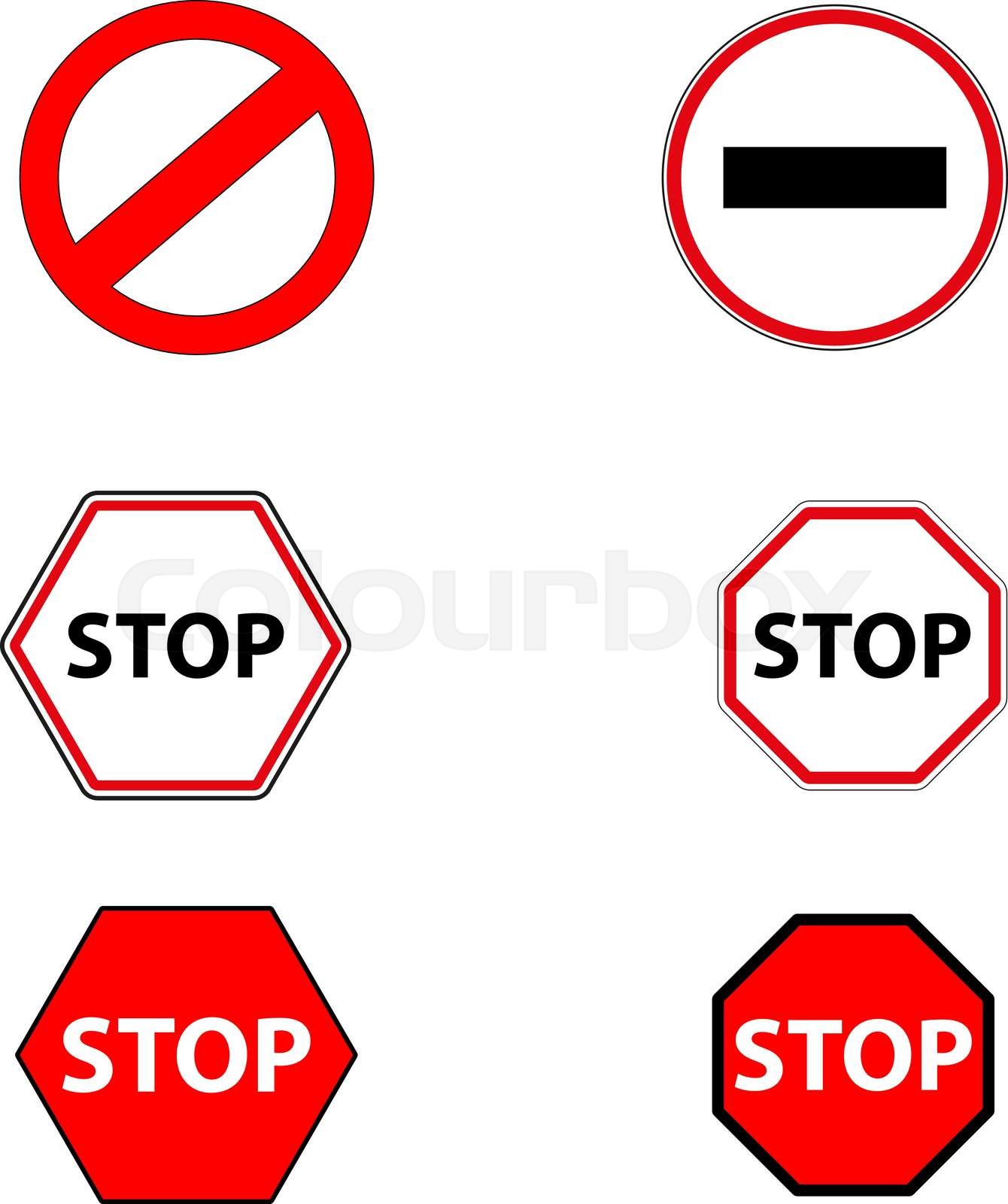 Sign stop and ban | Stock vector | Colourbox