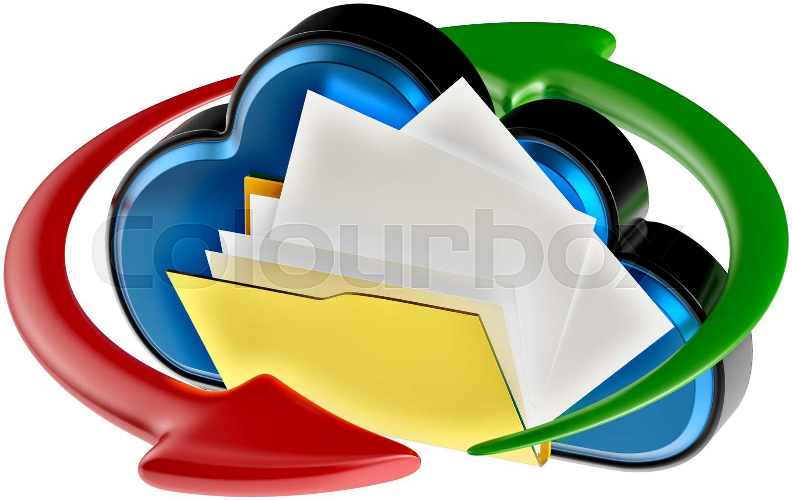 cloud computing and circulation digital documents | Stock image | Colourbox