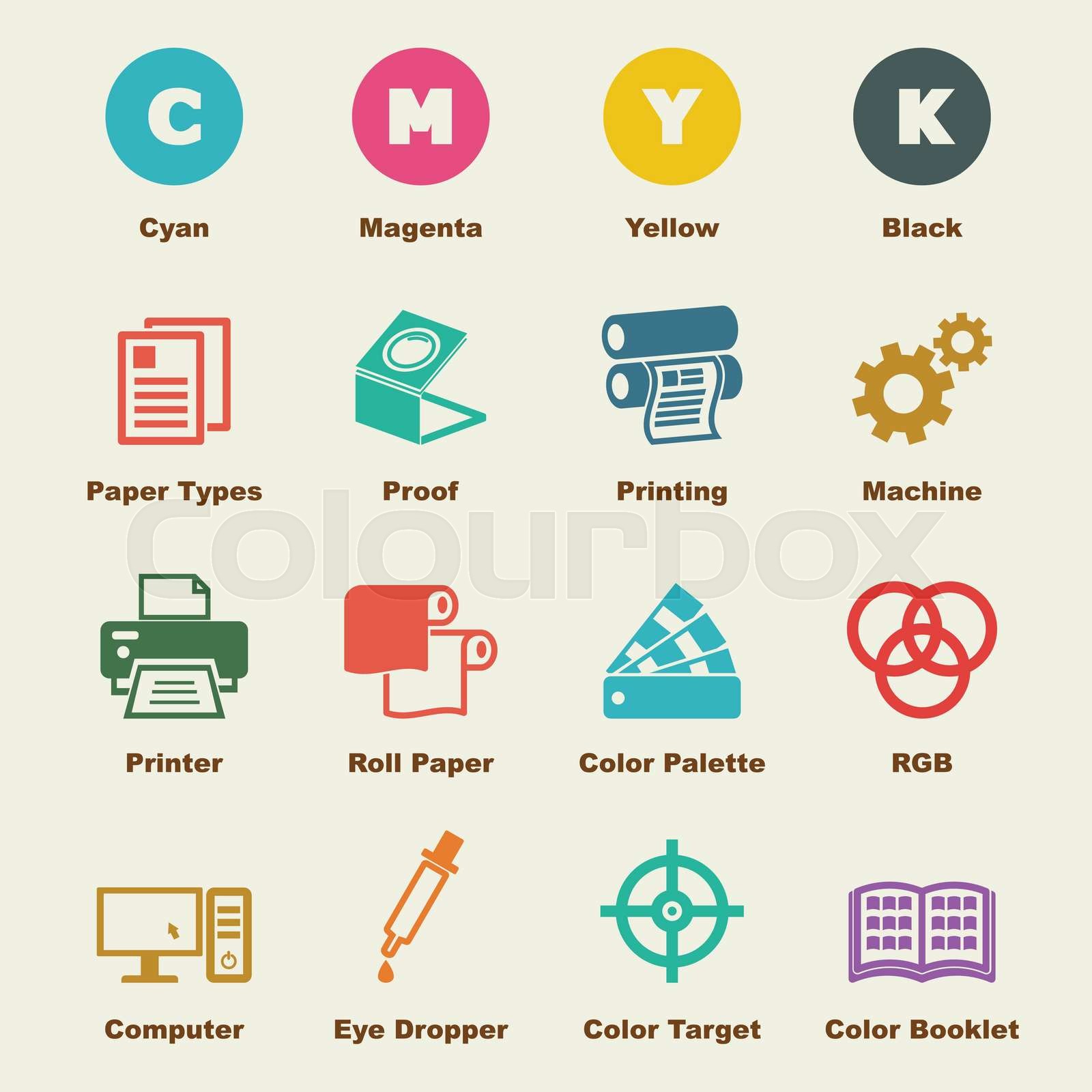 printing elements | Stock vector | Colourbox