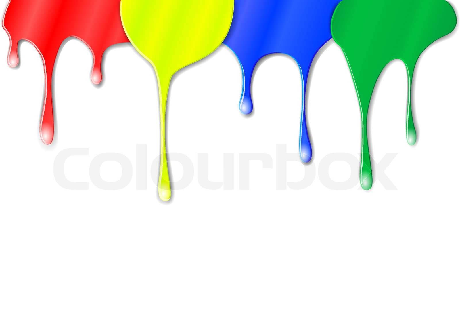 Vector drips of color paint | Stock vector | Colourbox