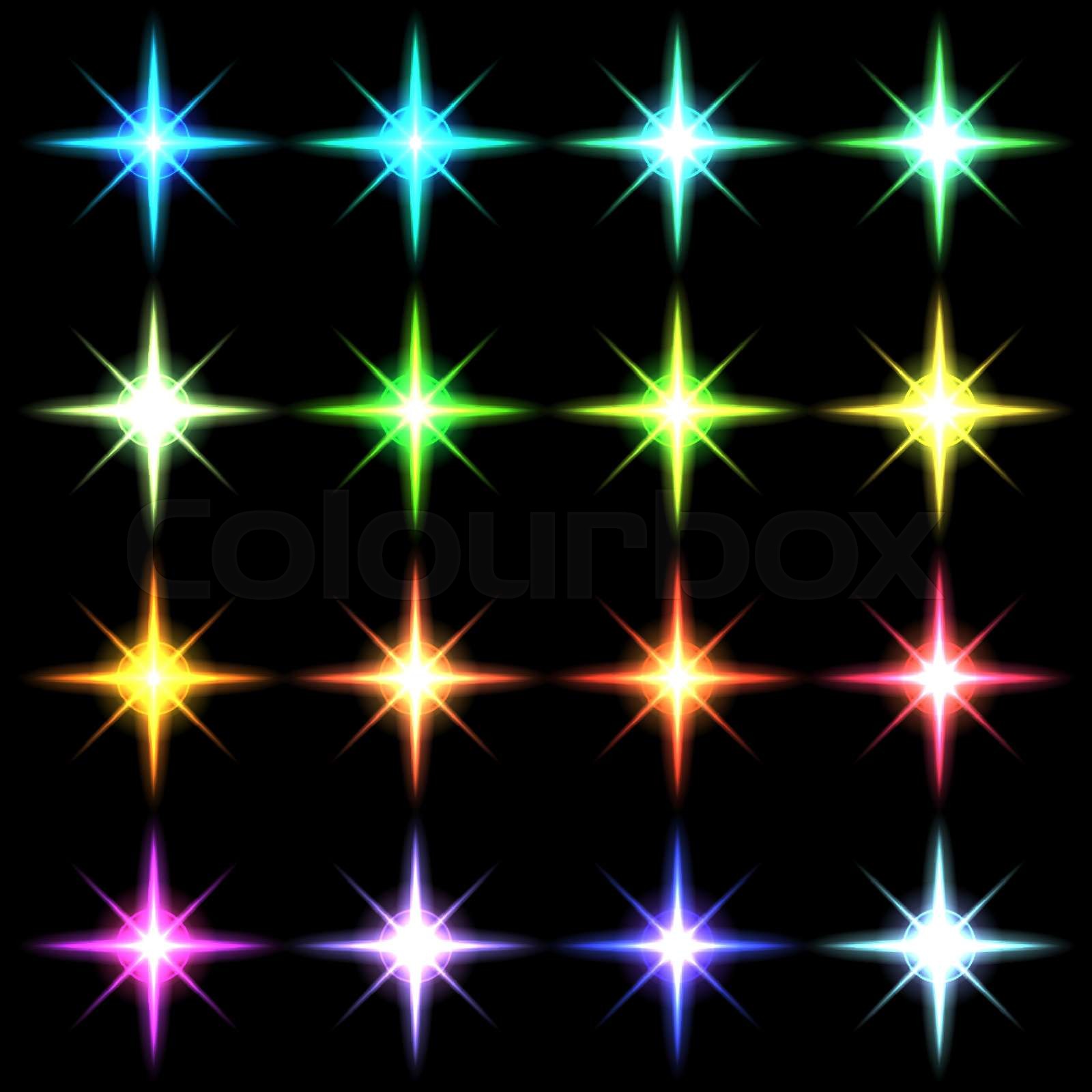 Element blue light with lens effect set. | Stock vector | Colourbox