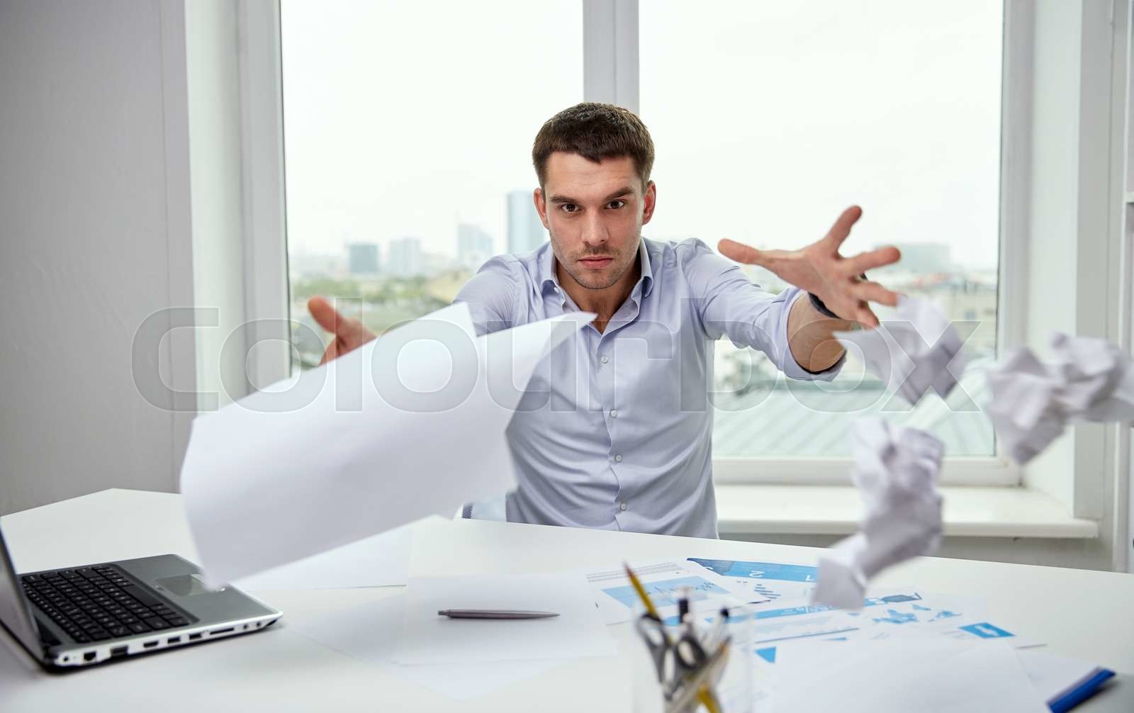 mann, computer, business | Stock Bild | Colourbox