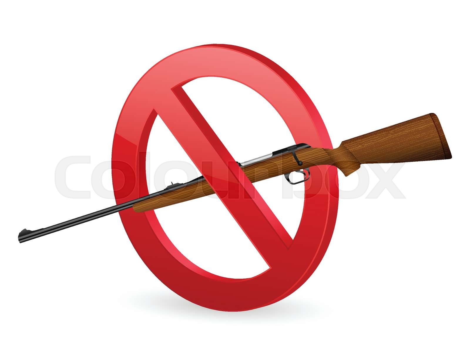 no rifle sign | Stock vector | Colourbox