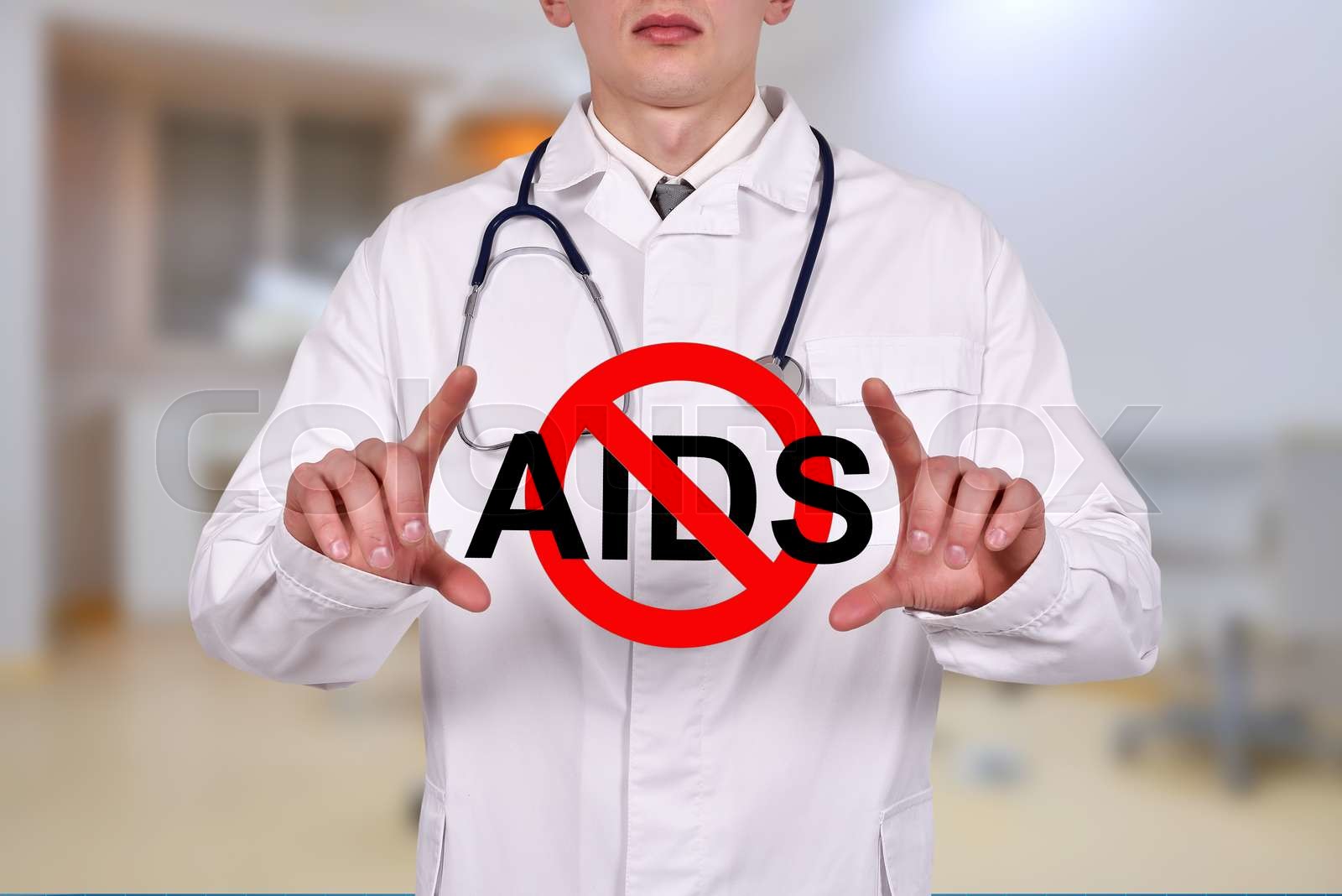 stop aids symbol | Stock image | Colourbox