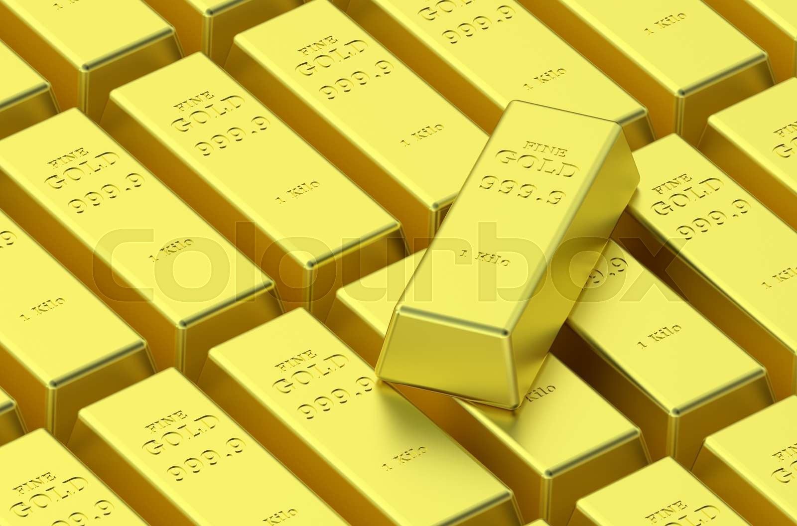 gold delivery bars | Stock image | Colourbox