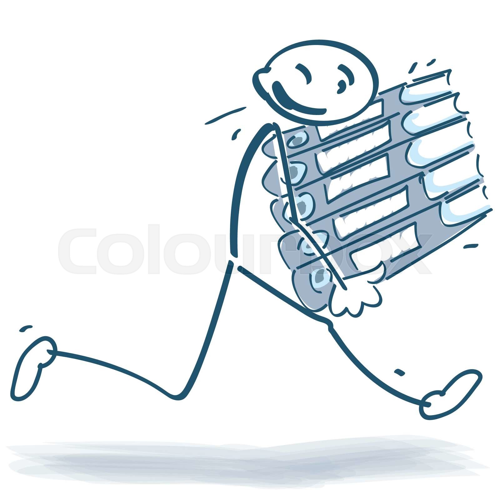 strichmännchen, archiv, akte | Stock vector | Colourbox