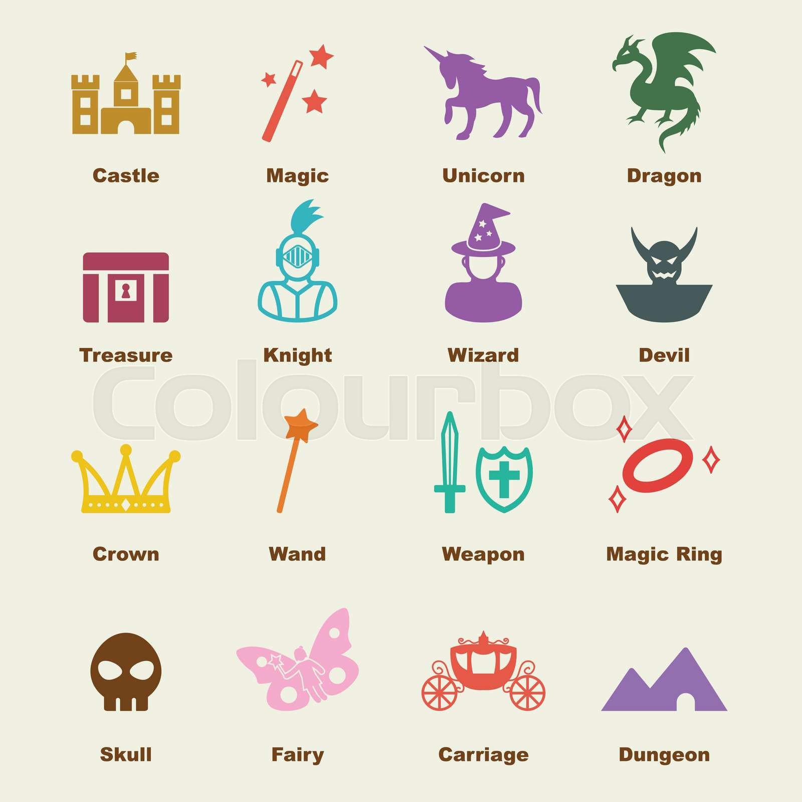 fantasy elements | Stock vector | Colourbox