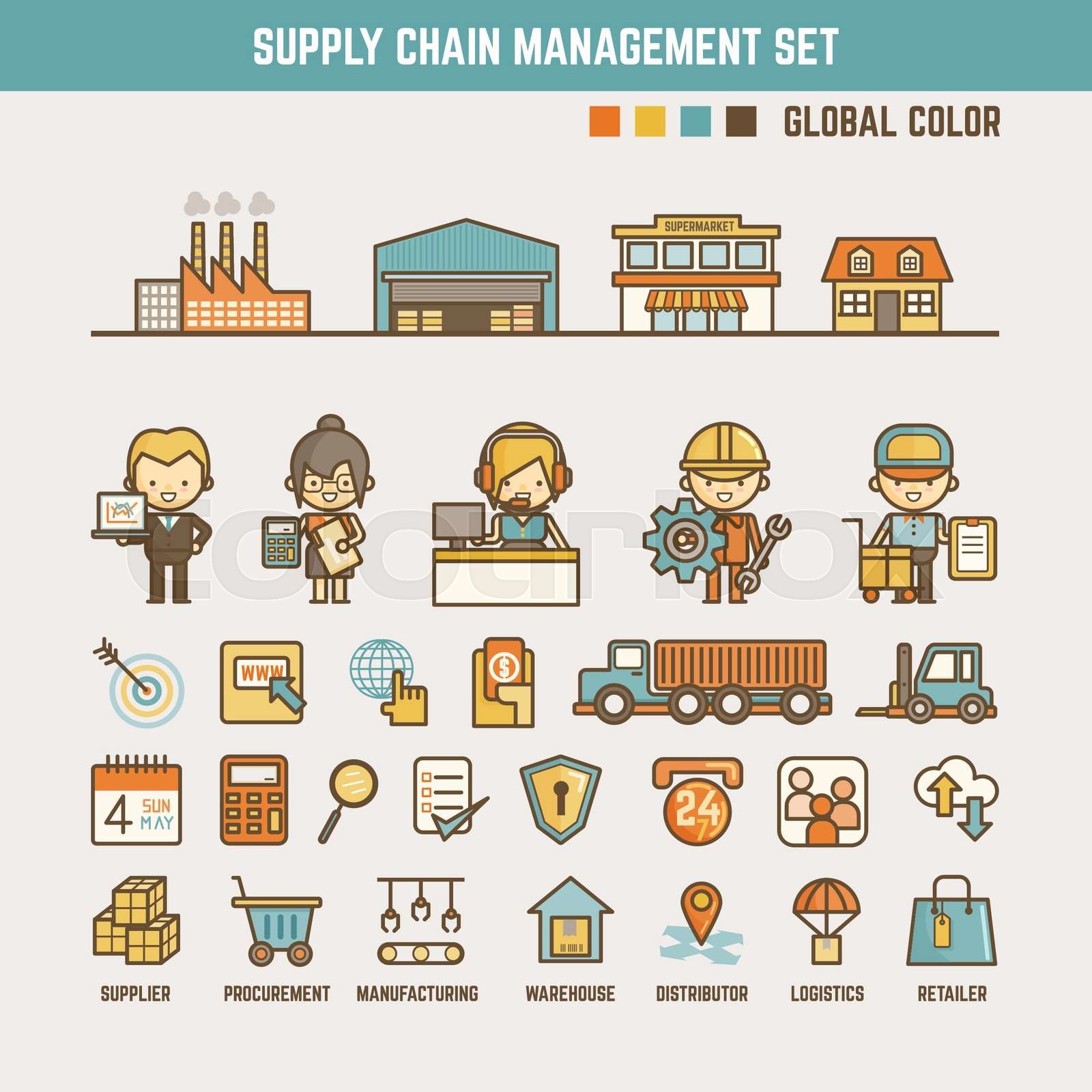 supply chain infographic elements | Stock vector | Colourbox
