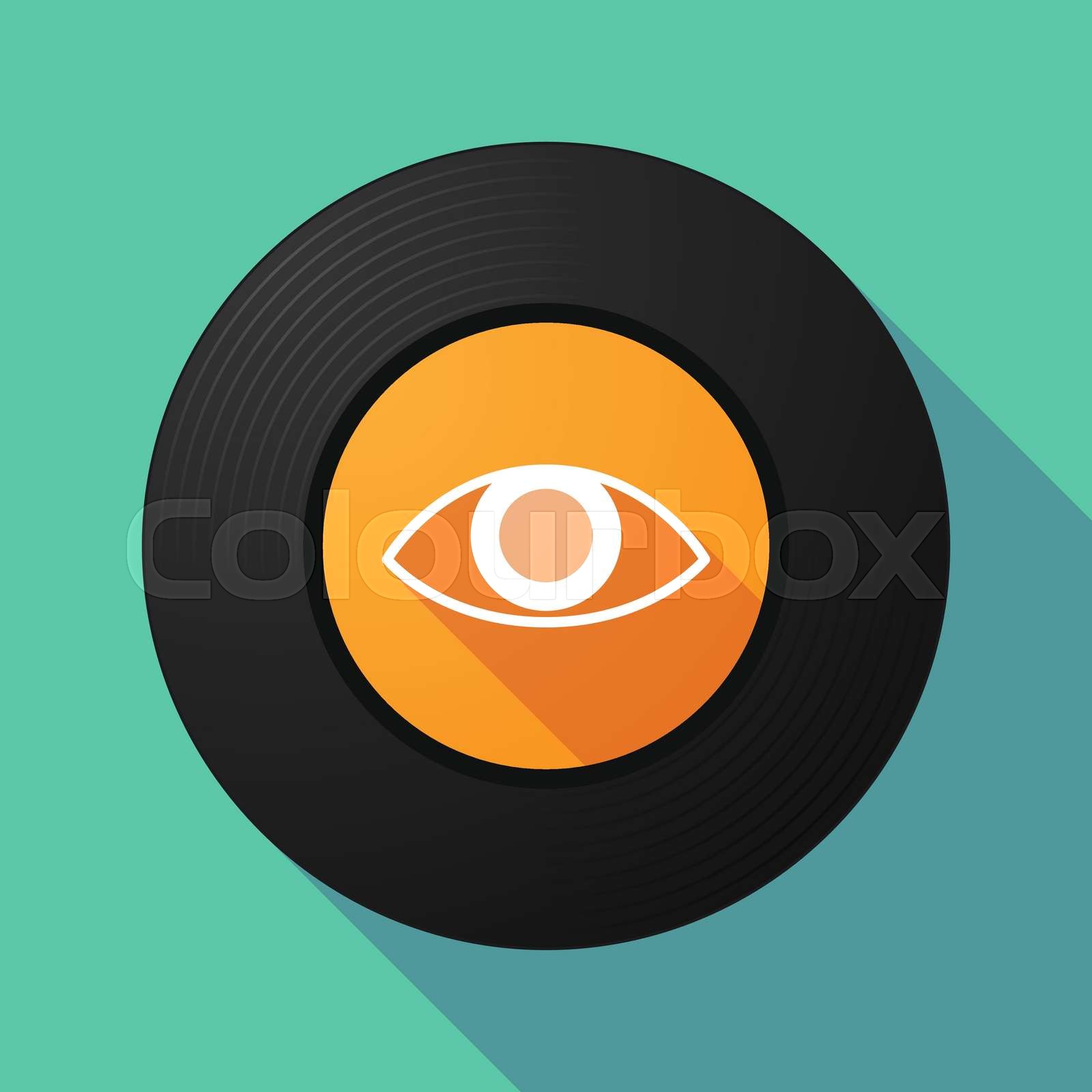 Vinyl record with an eye | Stock vector | Colourbox