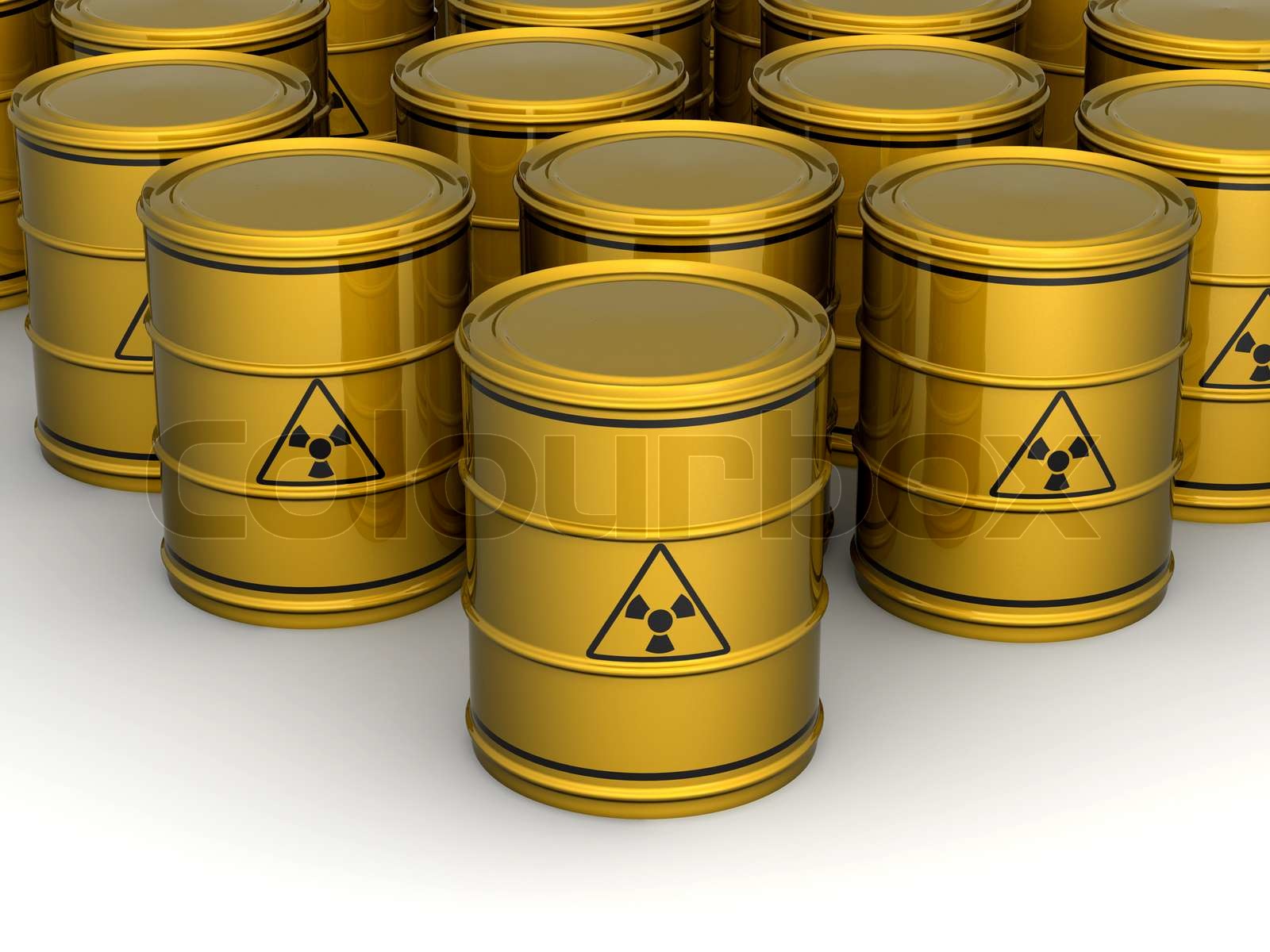 Barrel with sign Radiation. 3d | Stock image | Colourbox