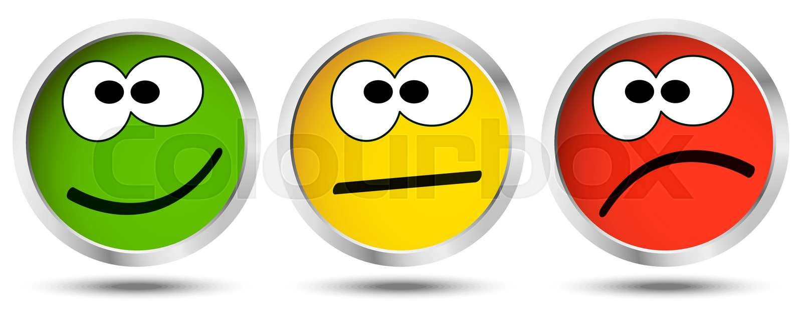 buttons with emotion faces | Stock vector | Colourbox