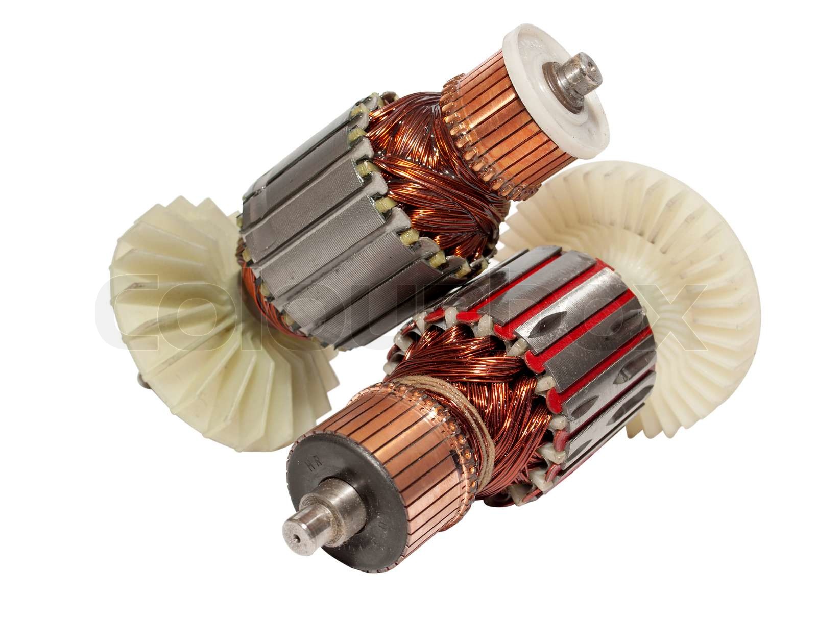 Elektromotor auf einem weißen Hintergrund | Stock Bild | Colourbox