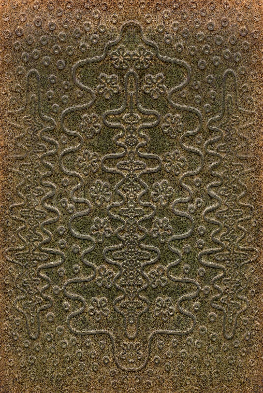 brown and green leathercraft tooled vintage book cover with texture and ...