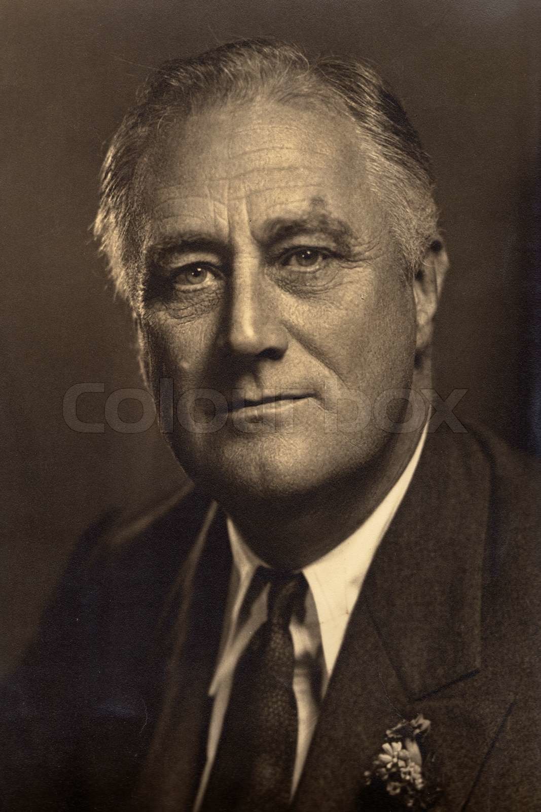 vintage official wwII era portrait of president franklin d. roosevelt ...