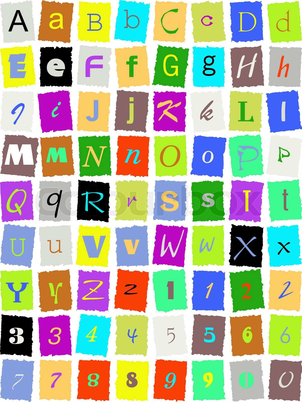 Vector English alphabet over white | Stock vector | Colourbox