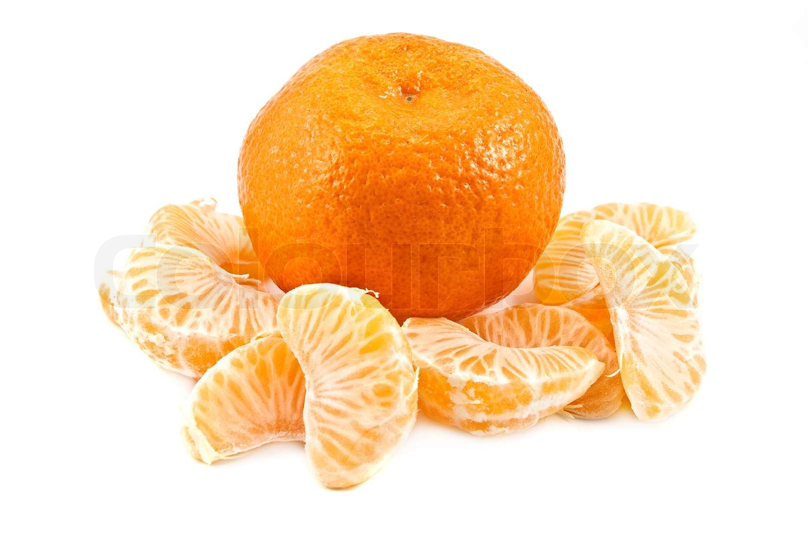 The whole tangerine and the parts of it | Stock image | Colourbox