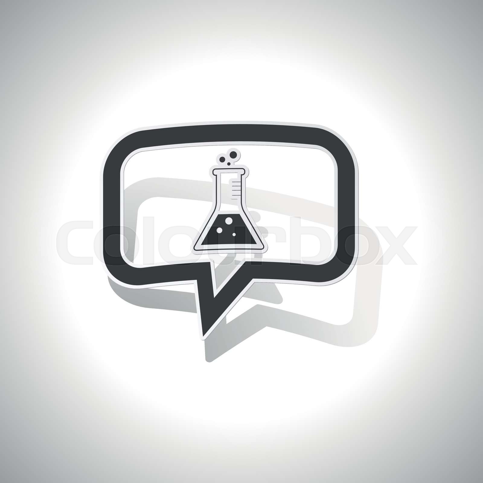 Curved conical flask message icon | Stock vector | Colourbox