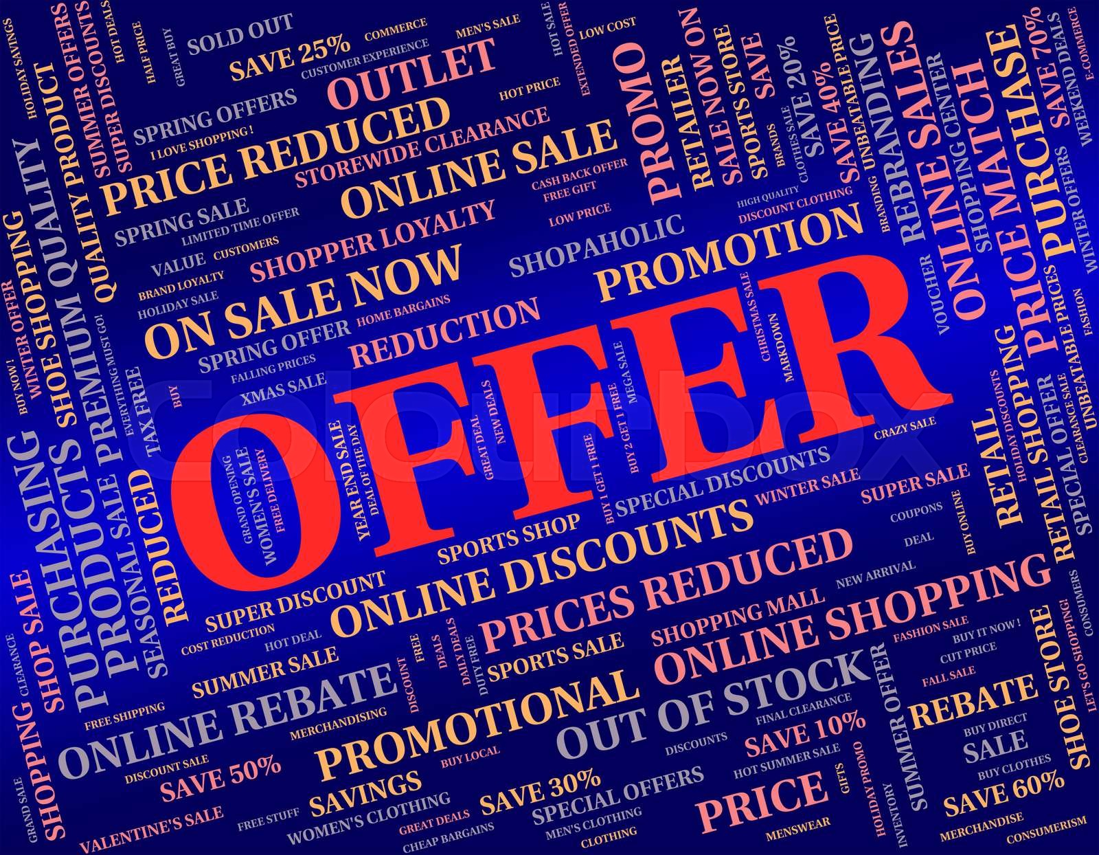 Offer Word Represents Save Retail And Discounts Stock Image Colourbox Offer Word Represents Save Retail And Discounts Stock Image Colourbox