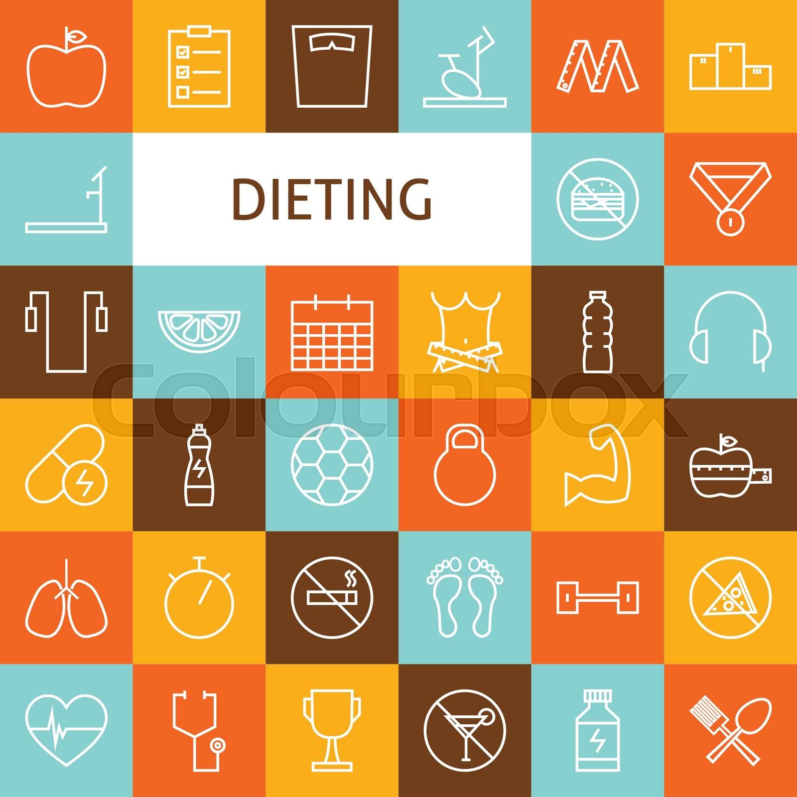 piktogramm, training, bunt | Stock-Vektor | Colourbox