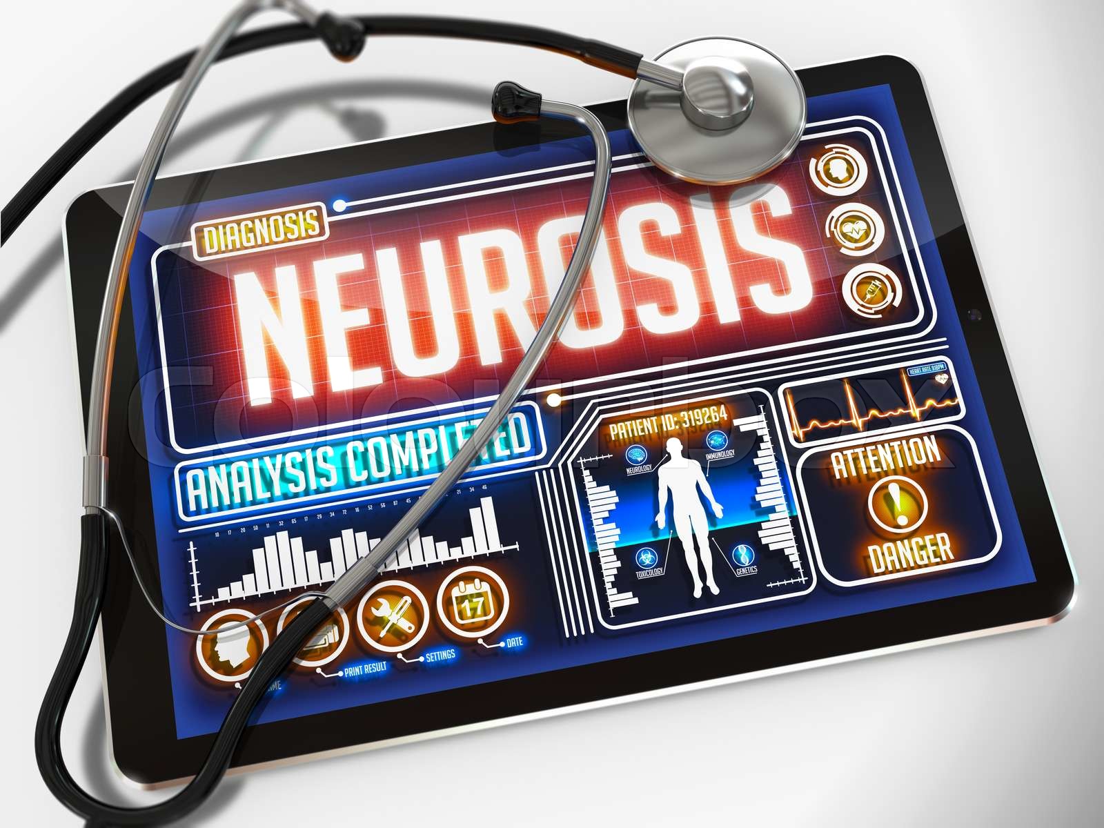 Neurosis on the Display of Medical Tablet. | Stock image | Colourbox