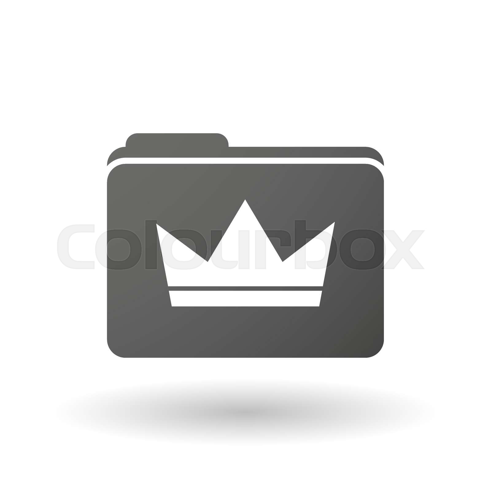 Isolated folder icon with a crown | Stock vector | Colourbox