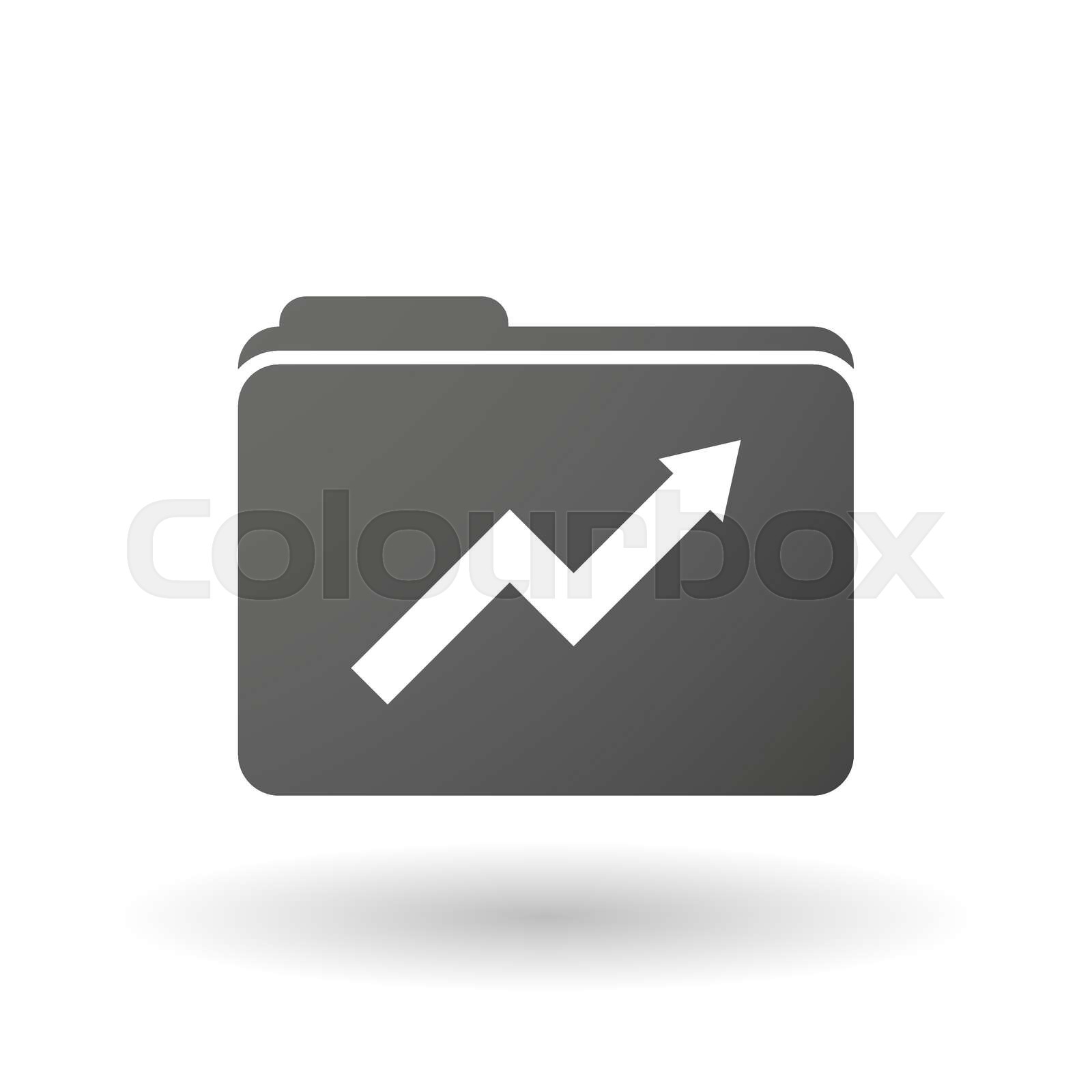 Isolated folder icon with a graph | Stock vector | Colourbox