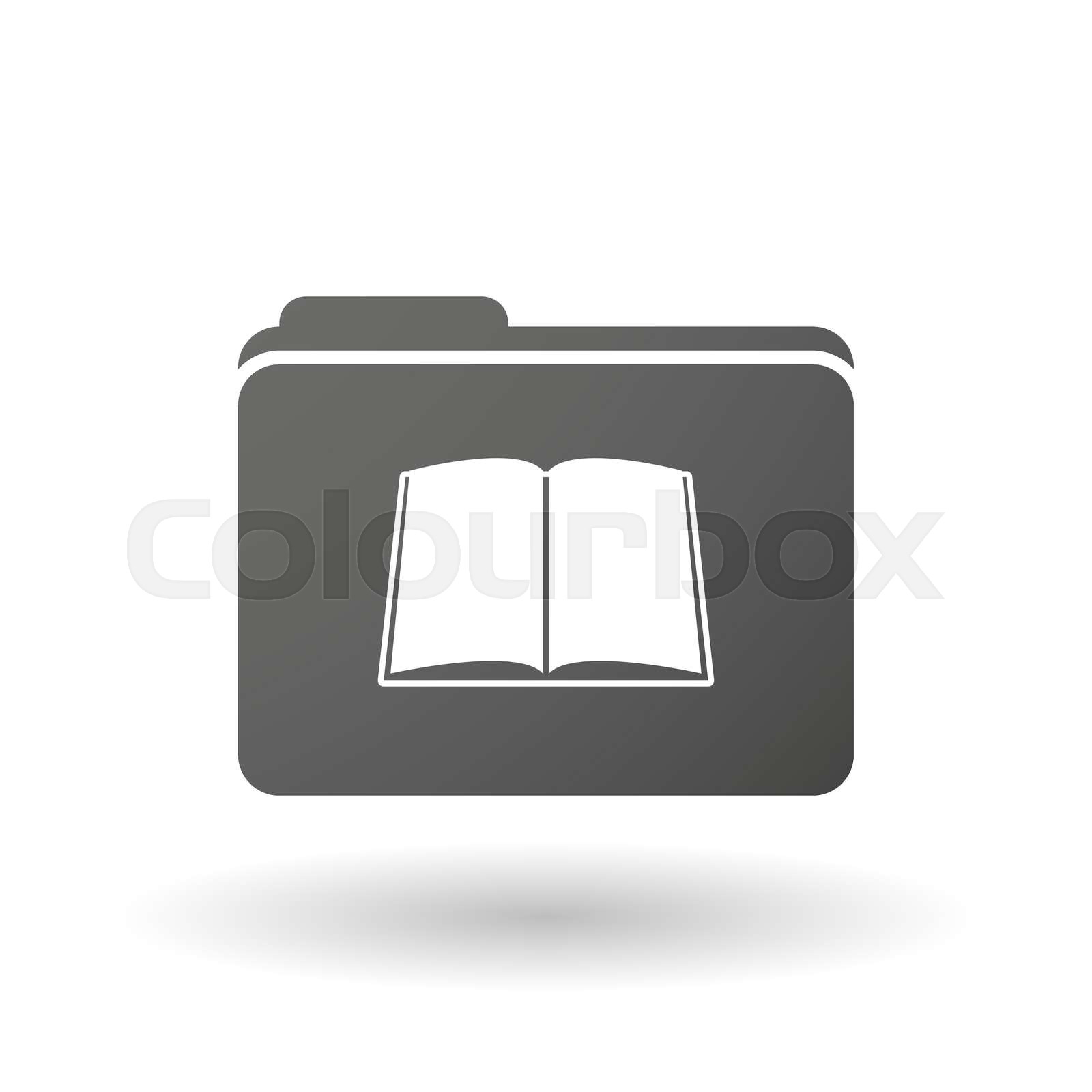 Isolated folder icon with a book | Stock vector | Colourbox