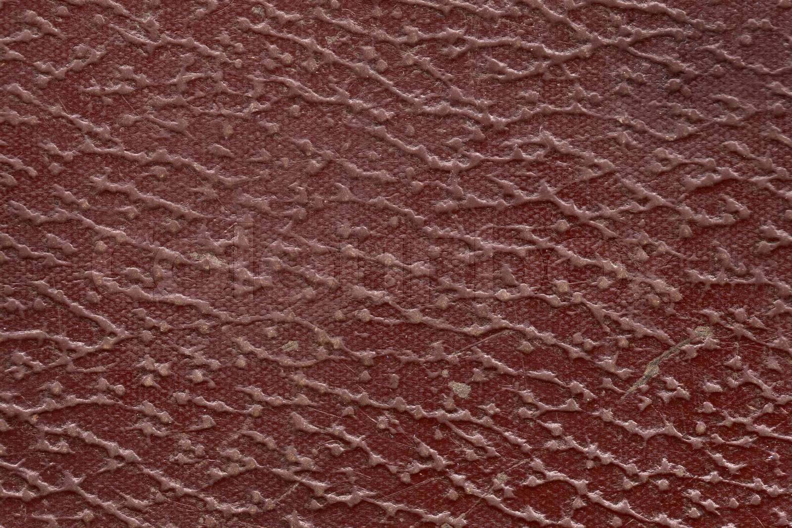 vintage stained bumpy grained dark red leather background | Stock image ...