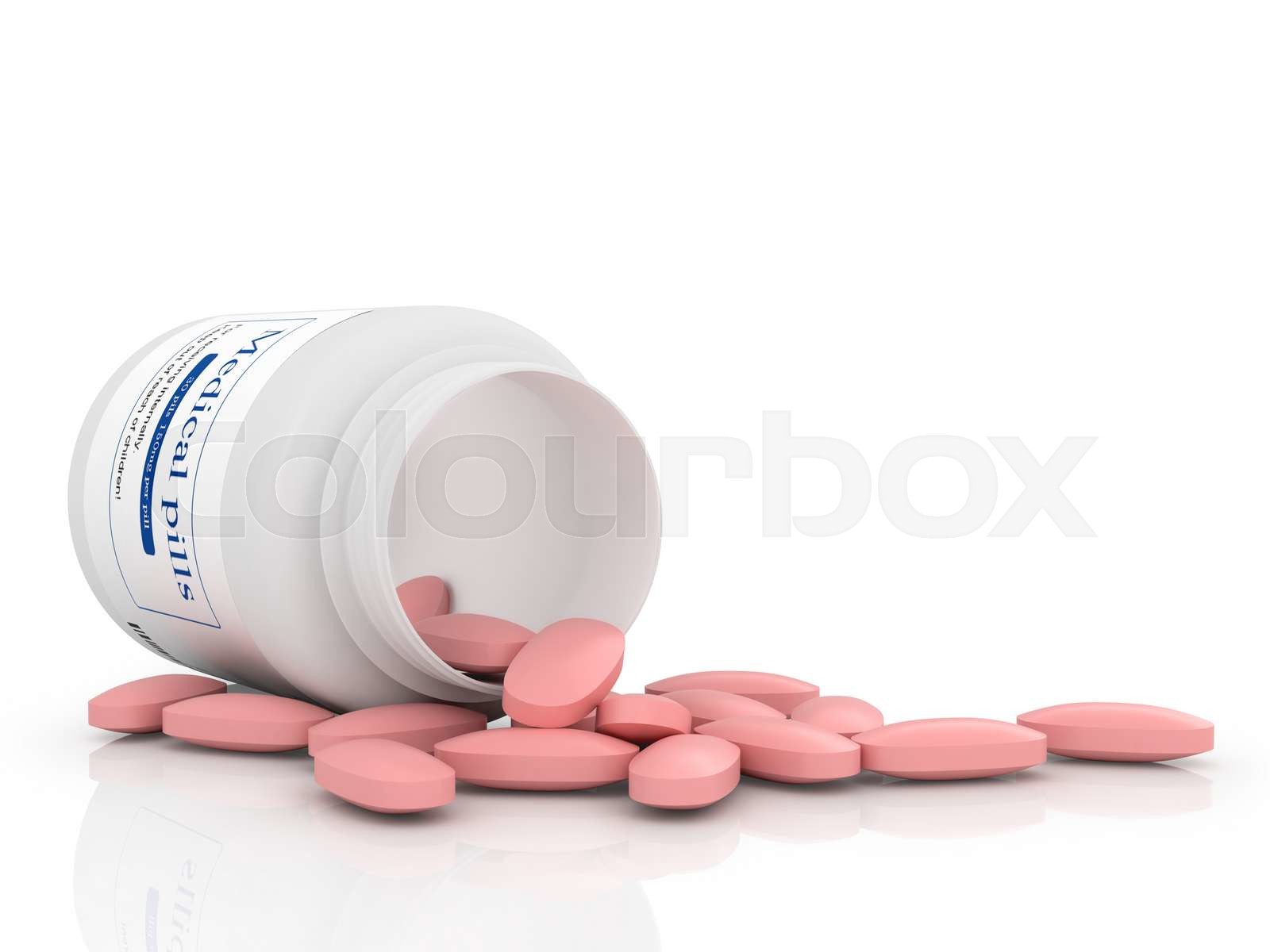 White jar with under tablets and getting enough sleep pink tablets ...