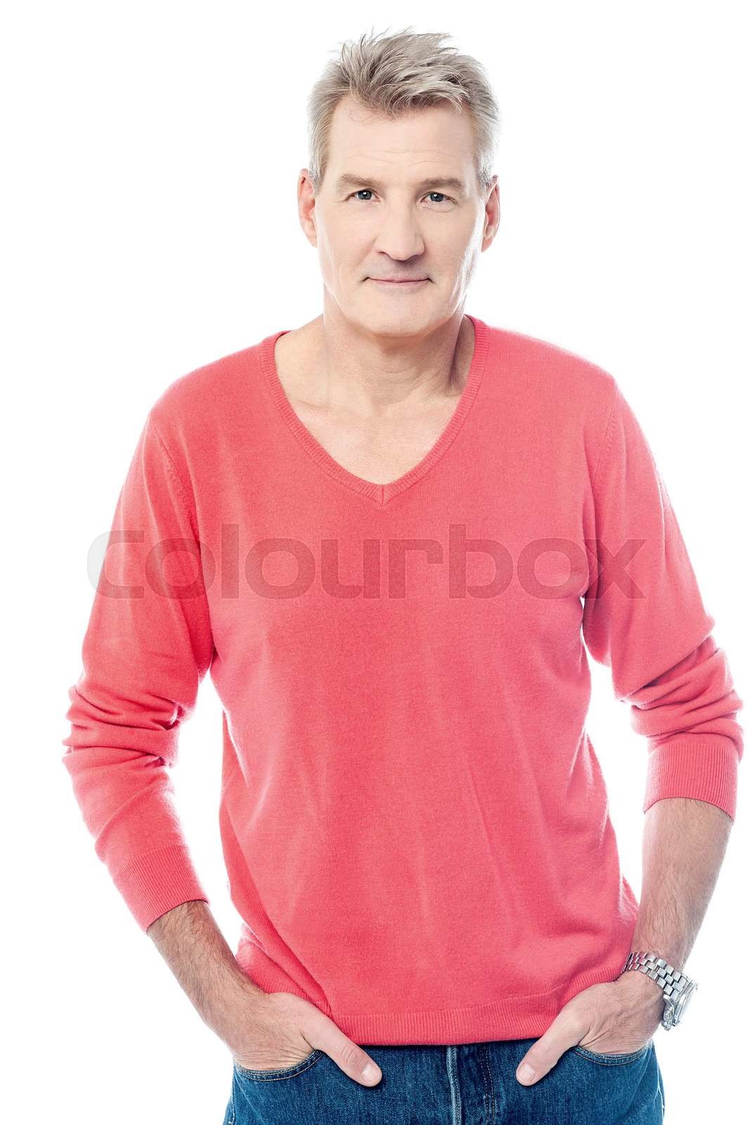 Handsome senior male posing | Stock image | Colourbox