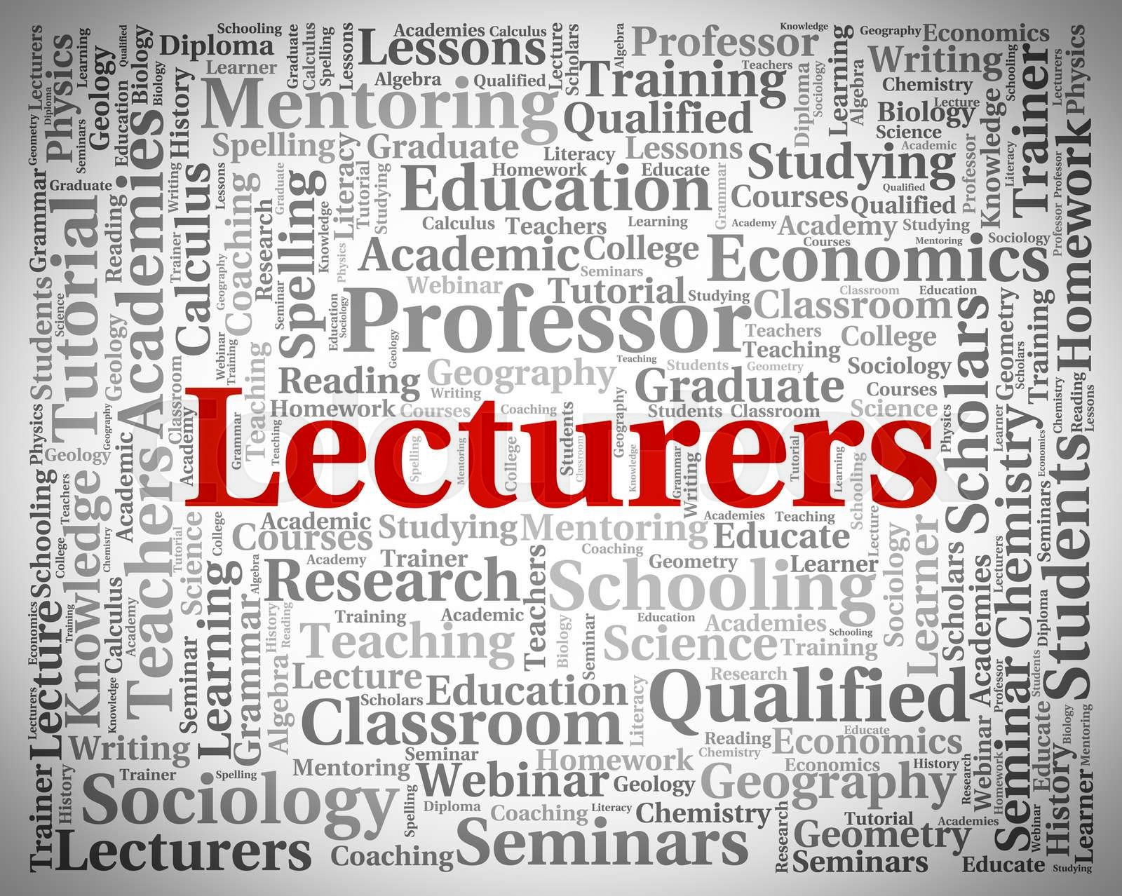 Lecturers Word Represents Recitation Recitations And Oration | Stock ...