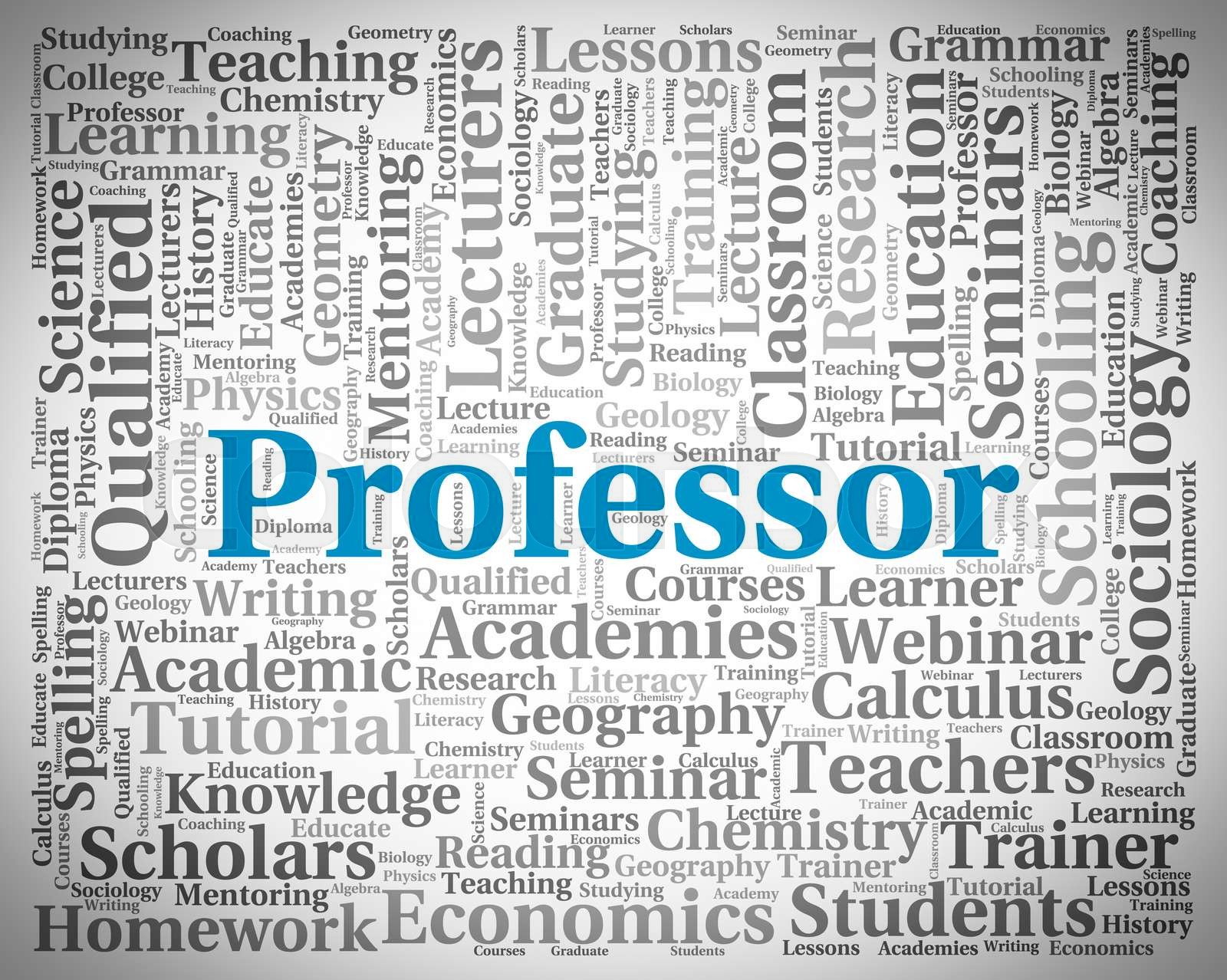 Professor Word Shows Teacher Teaching And Professors | Stock image ...