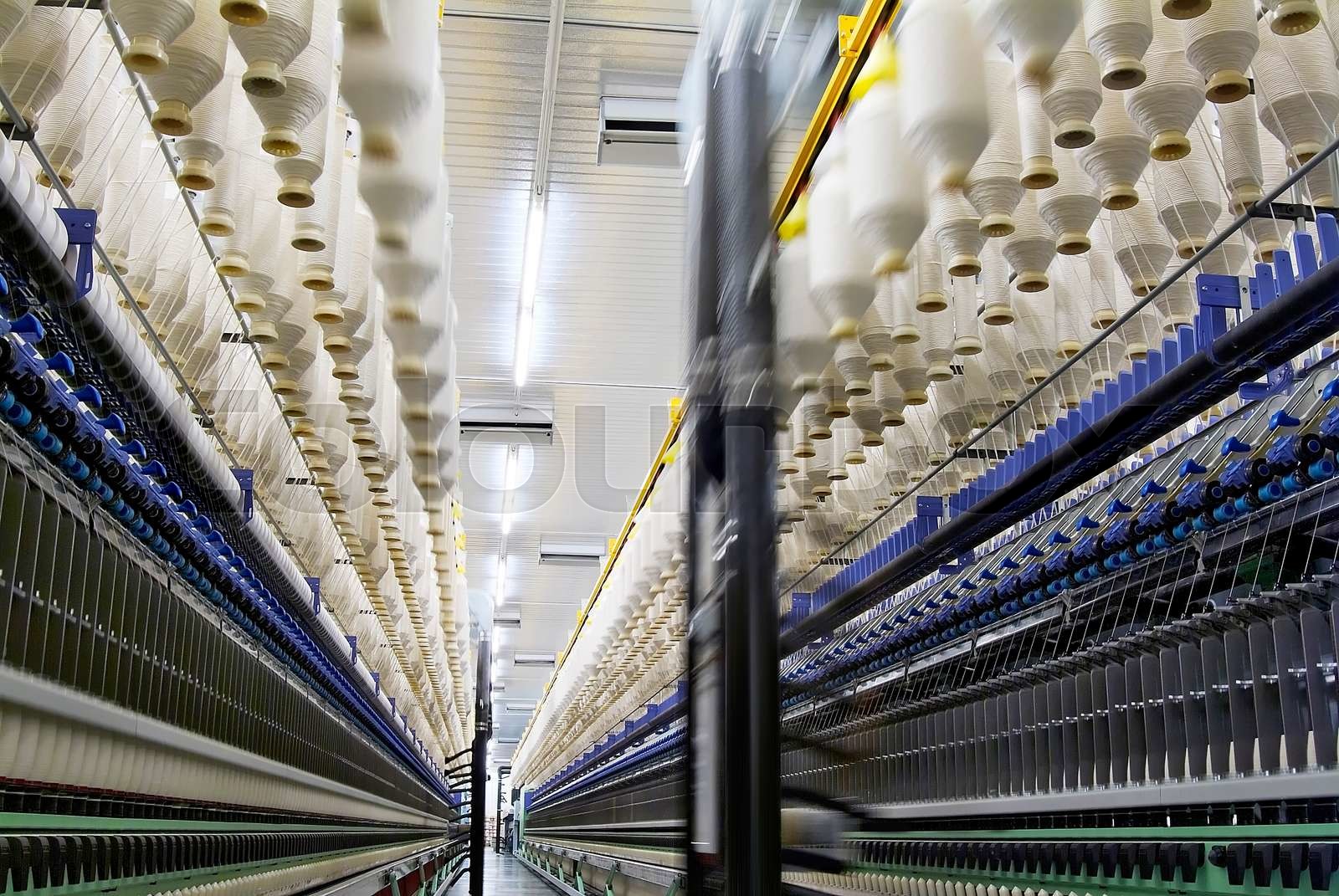 Factory cotton spinning machine | Stock image | Colourbox