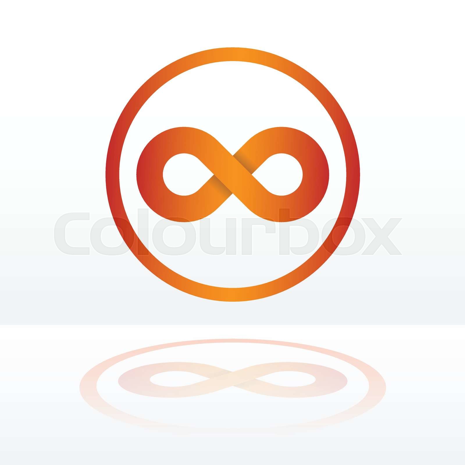 orange infinity symbol | Stock vector | Colourbox