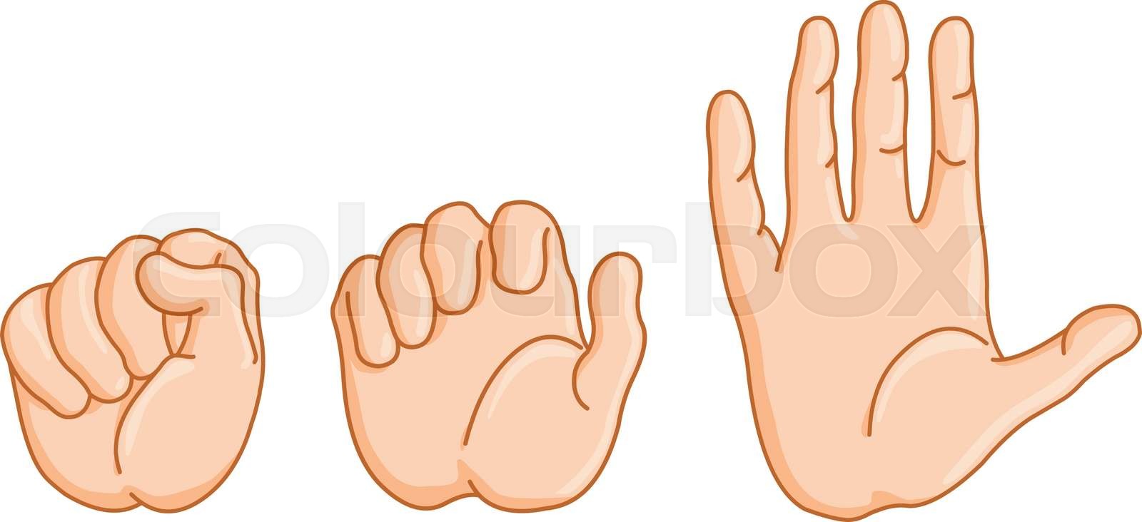 Opened hand | Stock vector | Colourbox