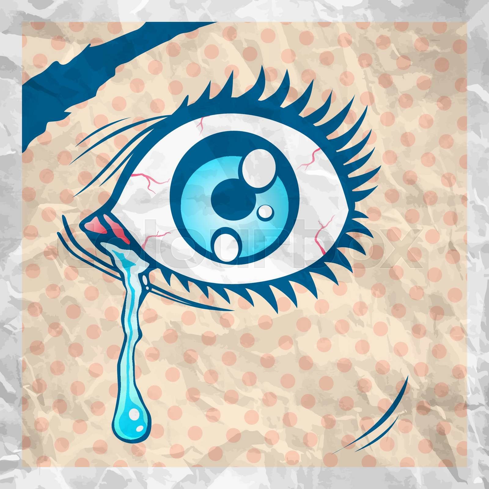 eye with a tear | Stock vector | Colourbox