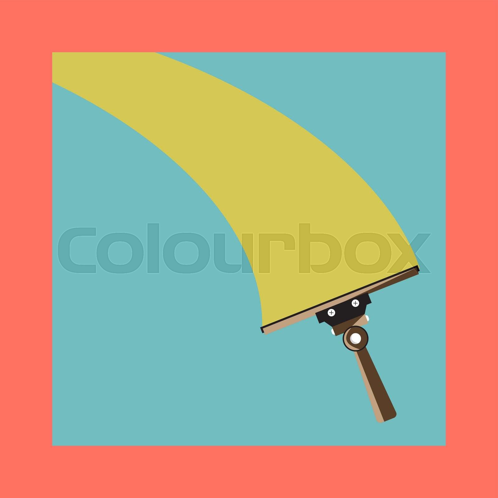 Clean and Wash Window With Squeegee, Cleaning Tool | Stock vector ...