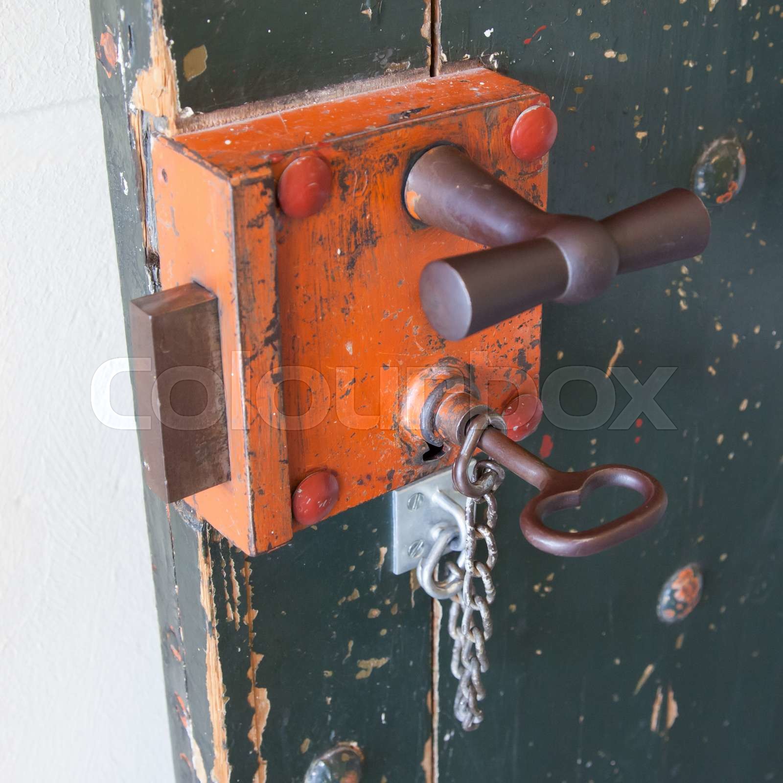 Old lock in a prison | Stock image | Colourbox