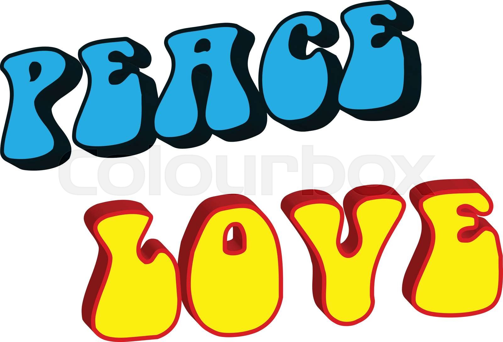 PEACE LOVE | Stock vector | Colourbox