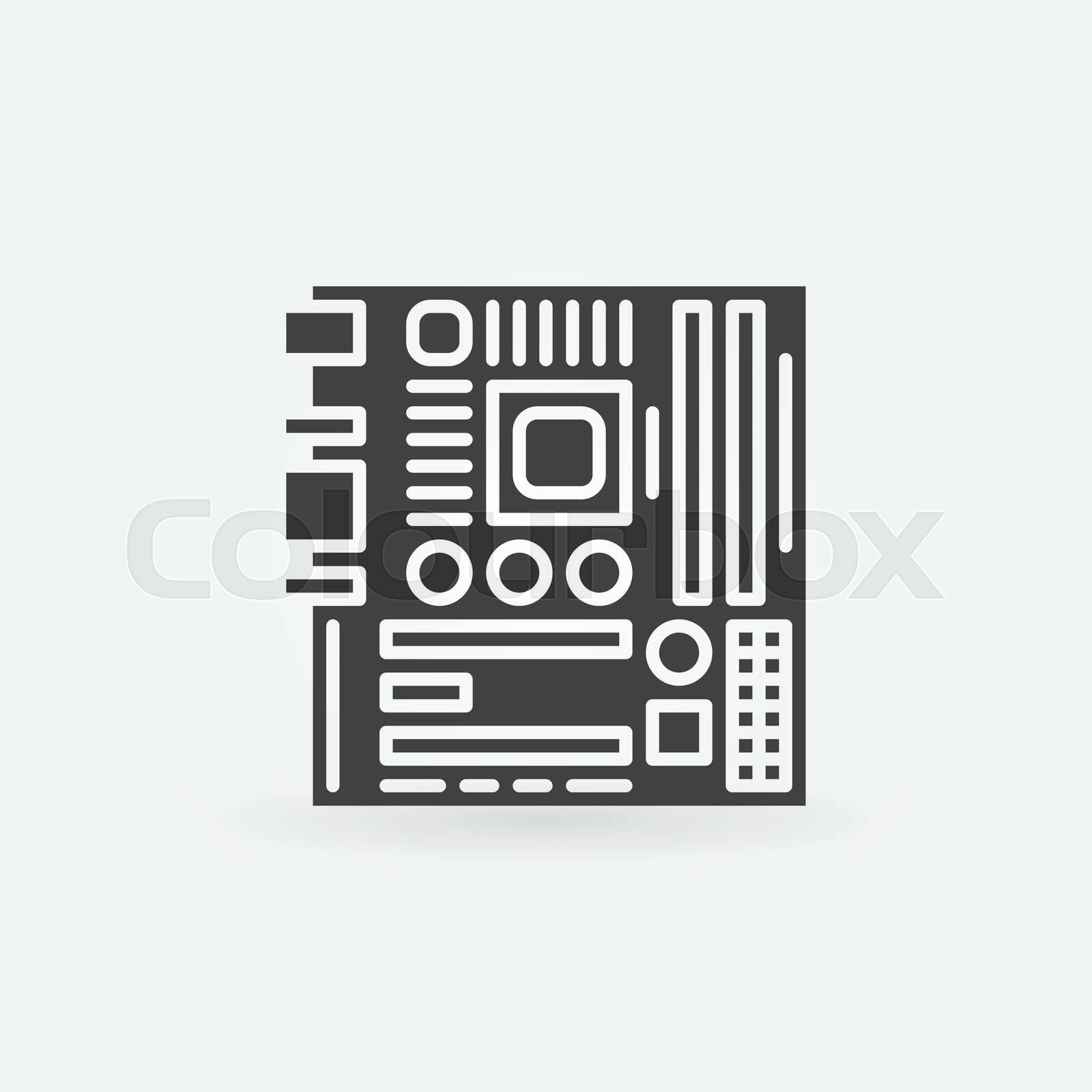 Computer motherboard icon or logo | Stock vector | Colourbox