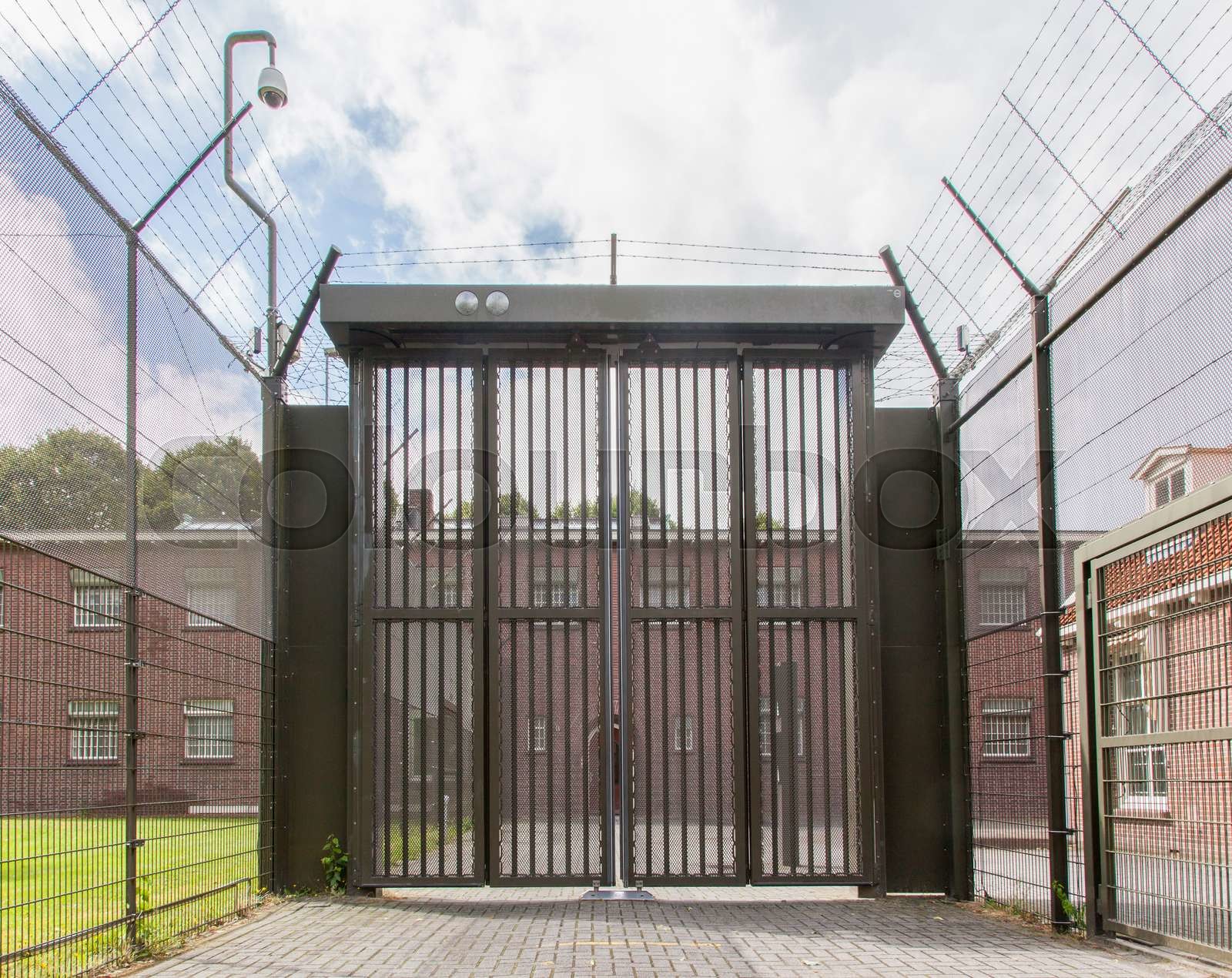 Large gate at an old jail | Stock image | Colourbox