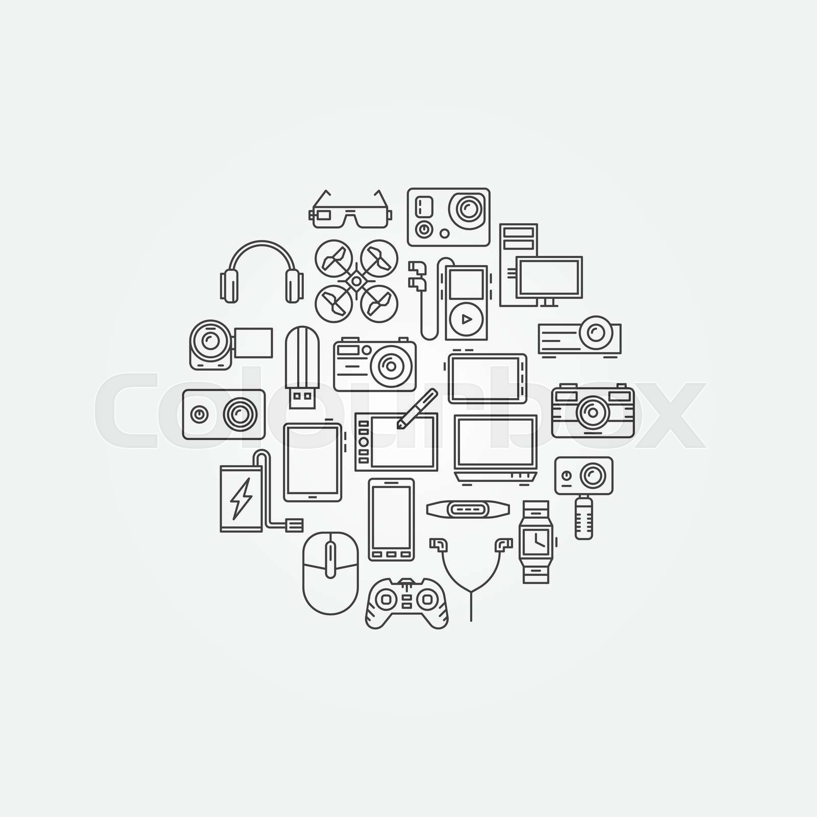 Gadgets vector illustraion | Stock vector | Colourbox