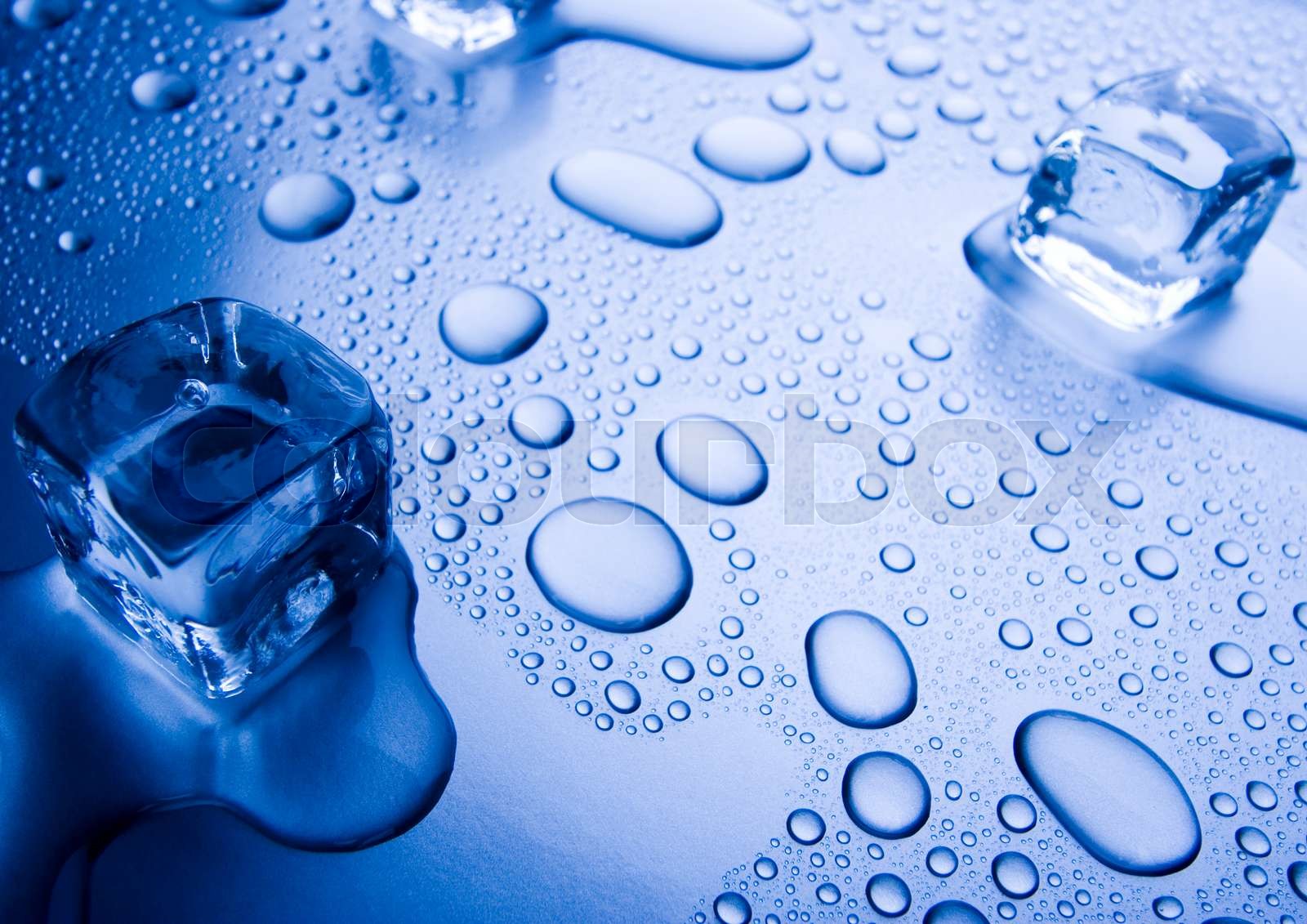 Blue and shiny ice cubes | Stock image | Colourbox