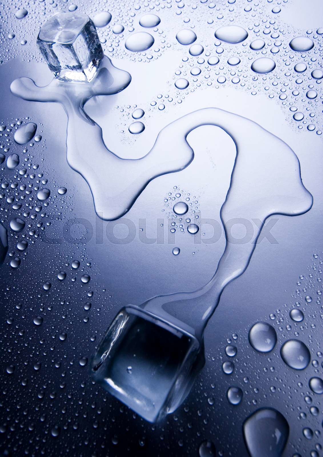 Blue and shiny ice cubes | Stock image | Colourbox