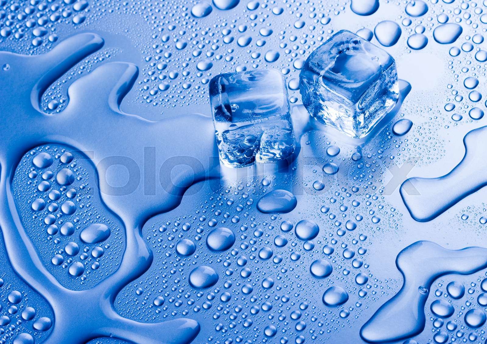 Blue and shiny ice cubes | Stock image | Colourbox