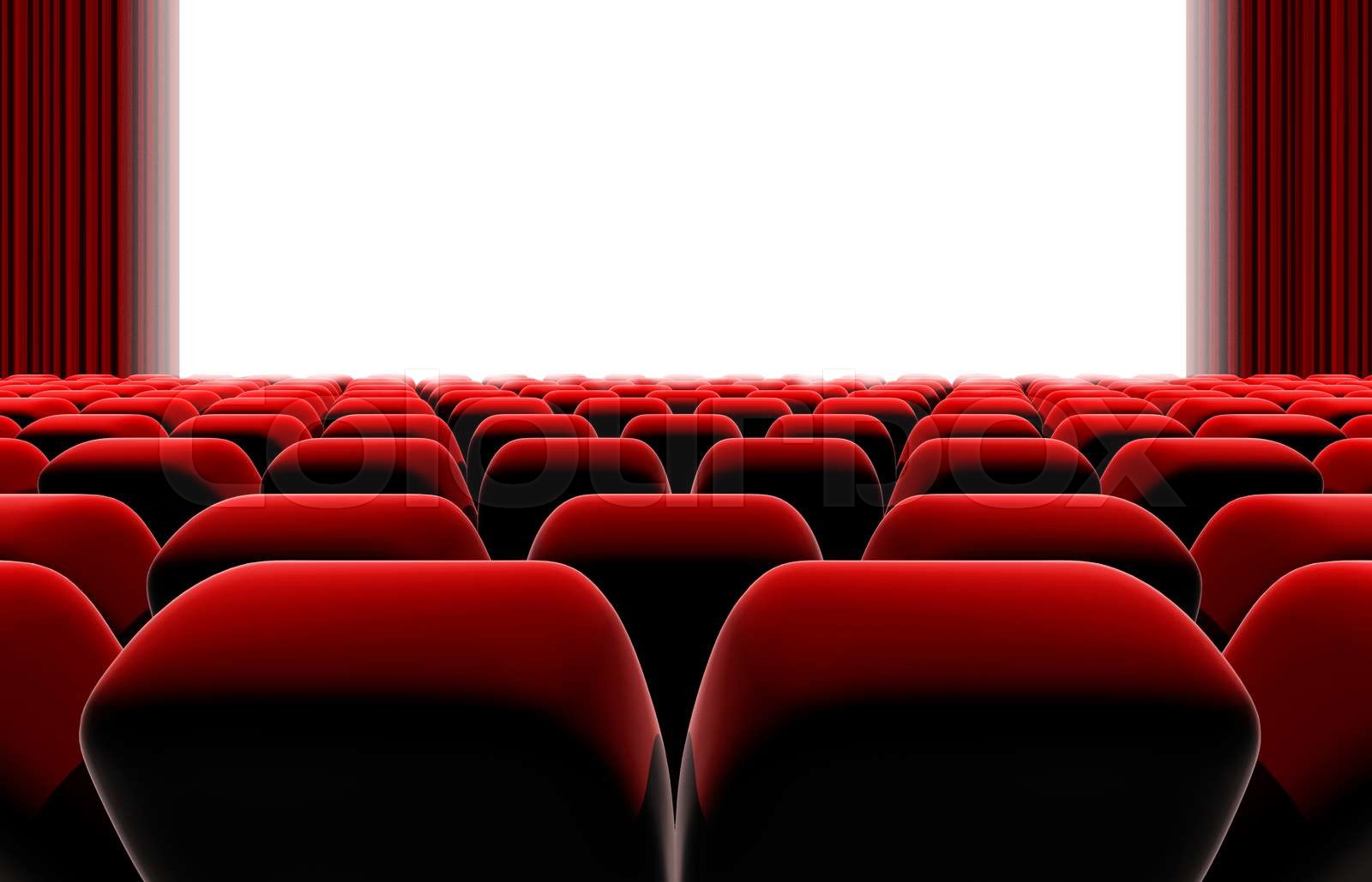 Cinema or theater screen seats. | Stock image | Colourbox